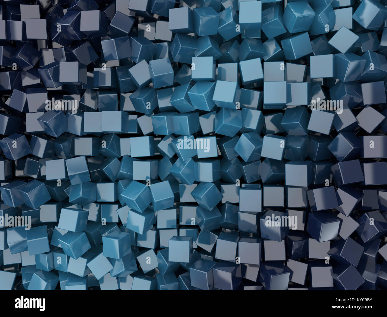Abstract square blue background. 3D render Stock Photo - Alamy