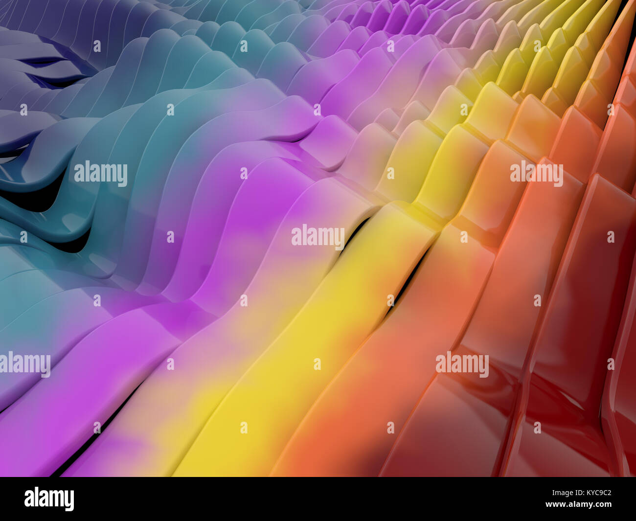 Abstract swirly shape colorful background. 3D rendering Stock Photo - Alamy