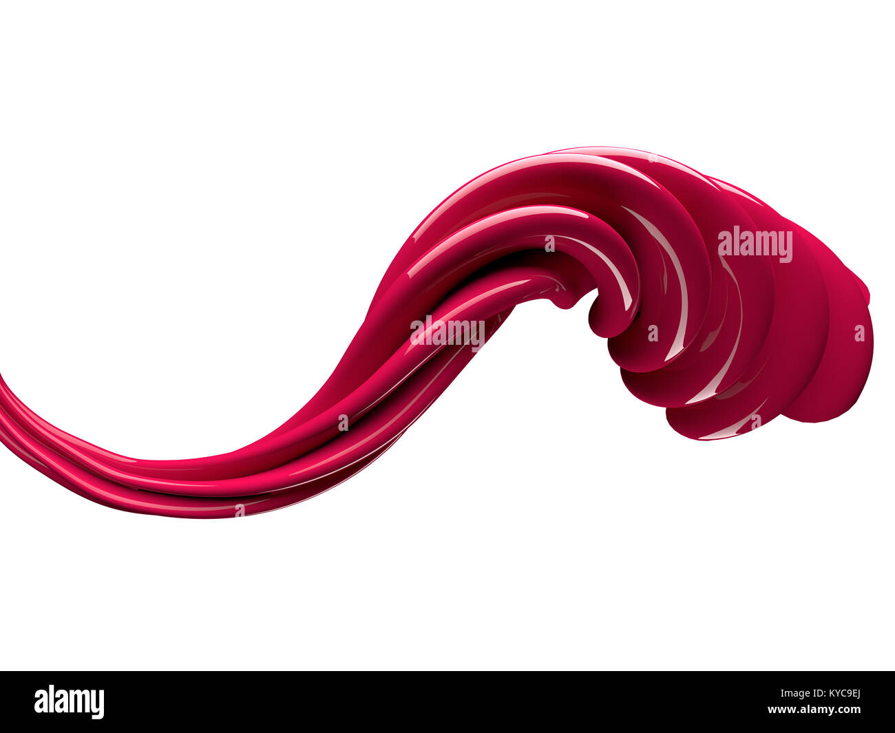 Abstract swirly shape on white background. 3D rendering Stock Photo - Alamy