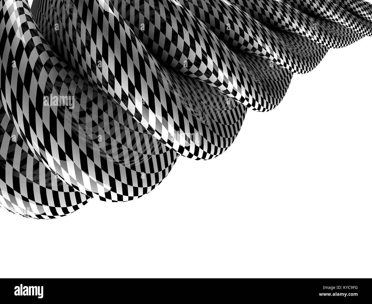 Abstract swirly chess shape on white background. 3D rendering Stock ...