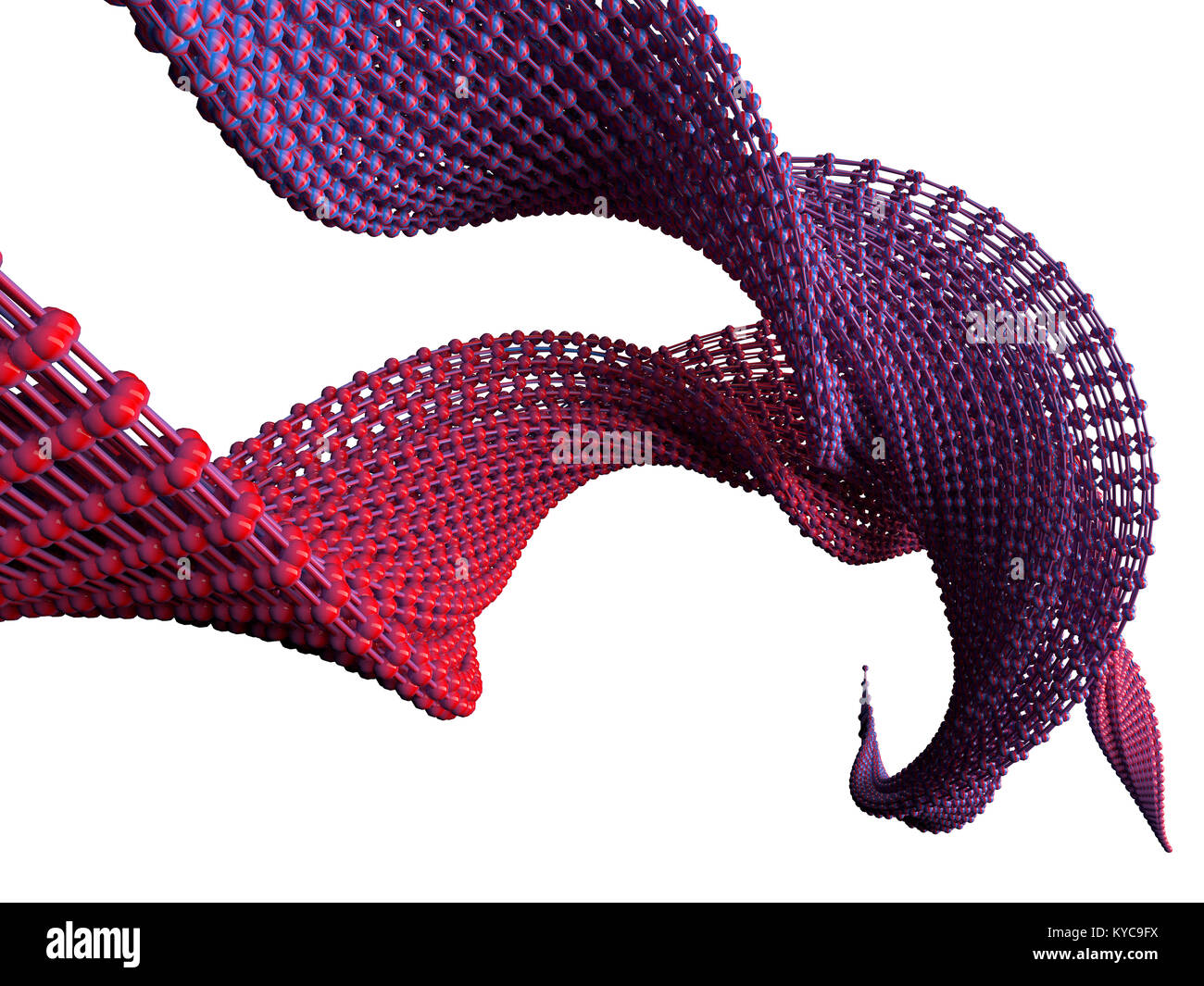 Abstract swirly shape on transparent background. 3D rendering Stock ...