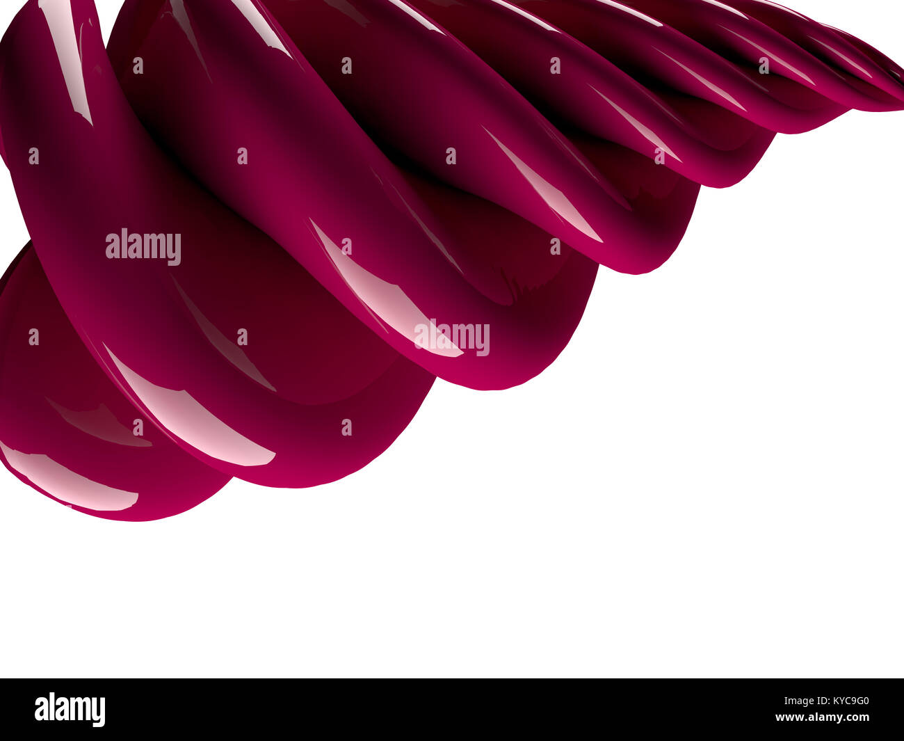 Abstract swirly shape on white background. 3D rendering Stock Photo - Alamy