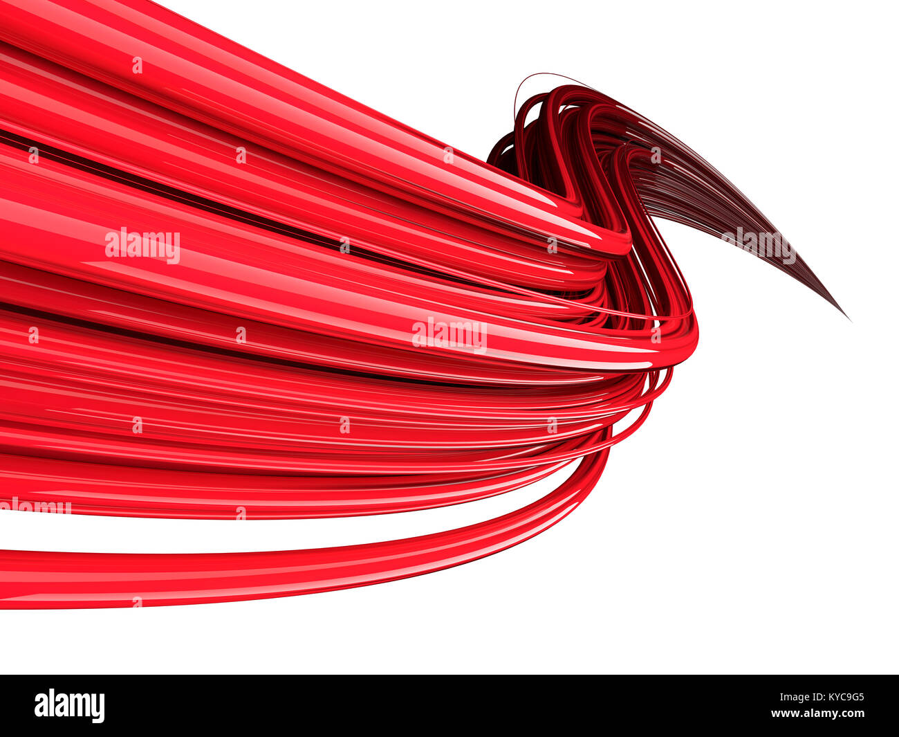 Abstract swirly shape on white background. 3D rendering Stock Photo - Alamy