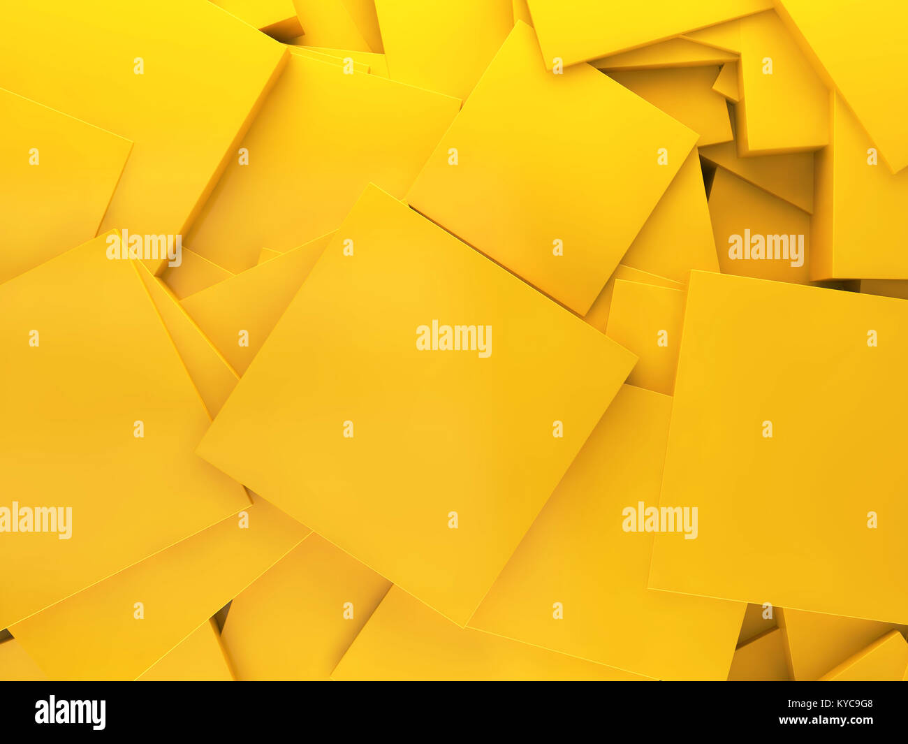 Yellow square abstract background. 3D rendering Stock Photo - Alamy