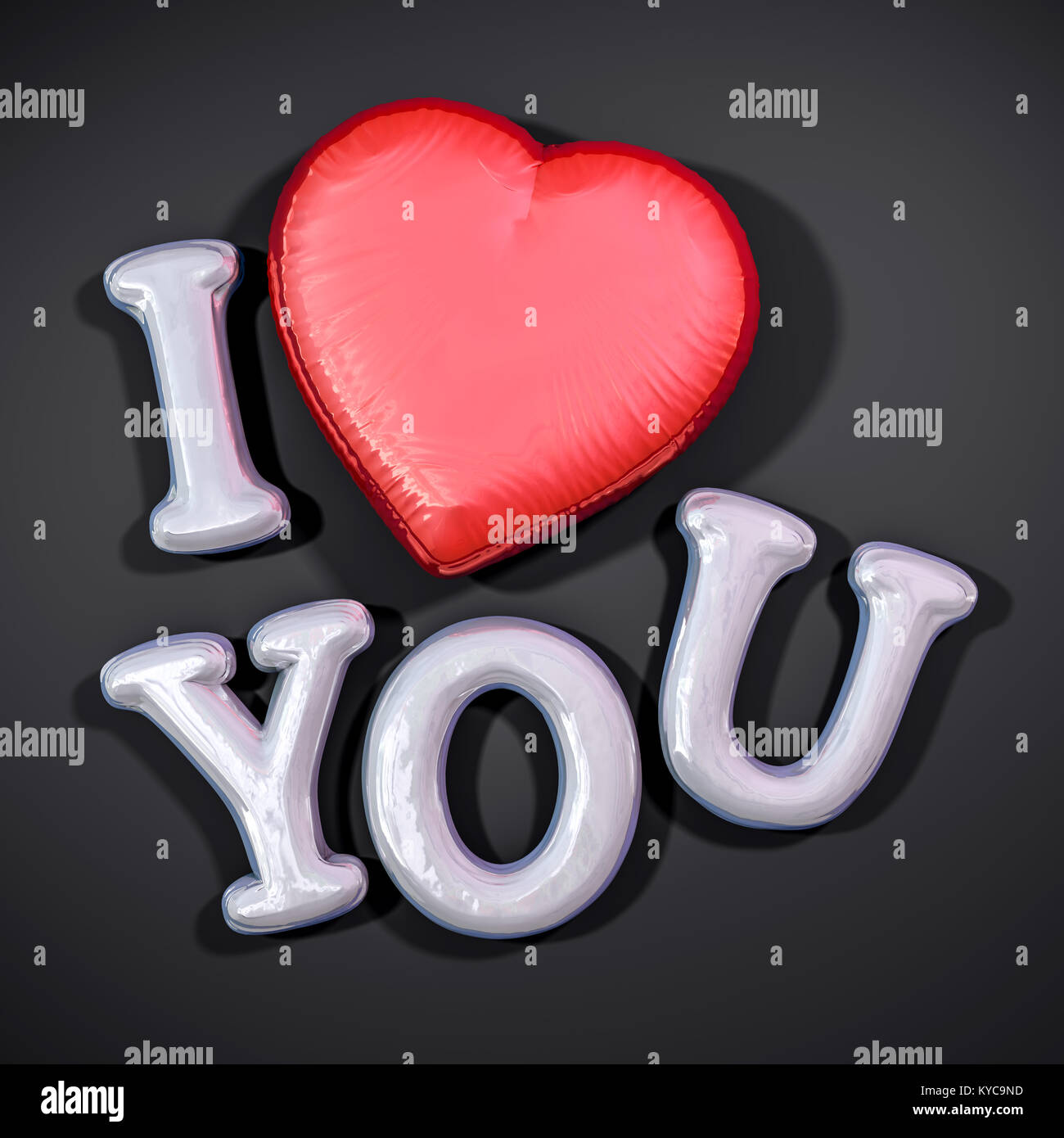 Message Love You. Romantic concept. 3D rendering Stock Photo - Alamy