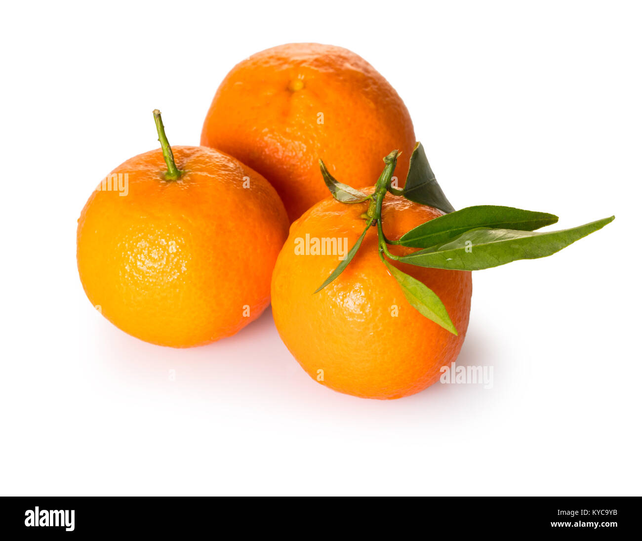 ripe organic mandarins on white isolated background Stock Photo - Alamy