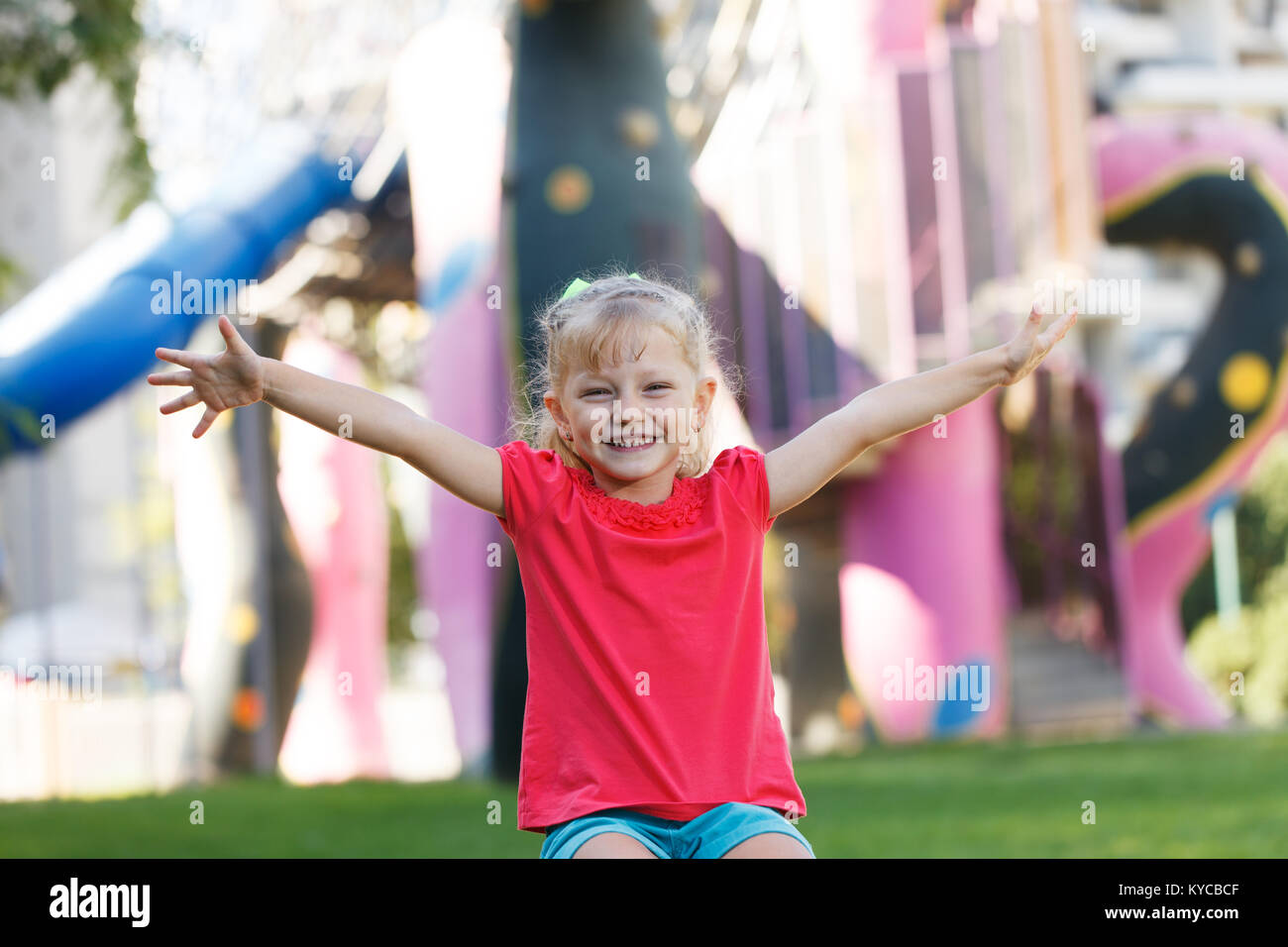 Smiling girl is happy Stock Photo - Alamy