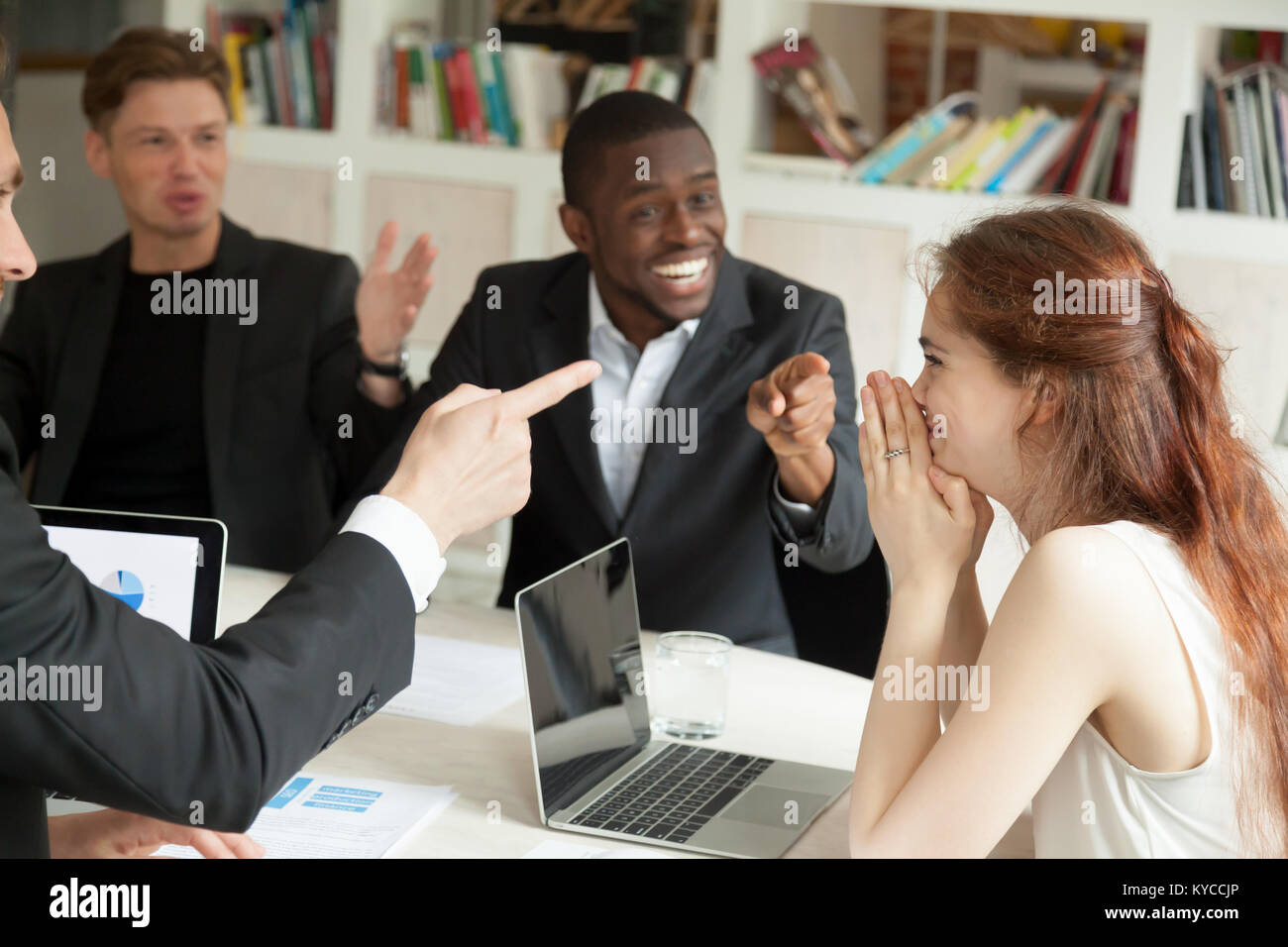 Office employee shy hi-res stock photography and images - Alamy