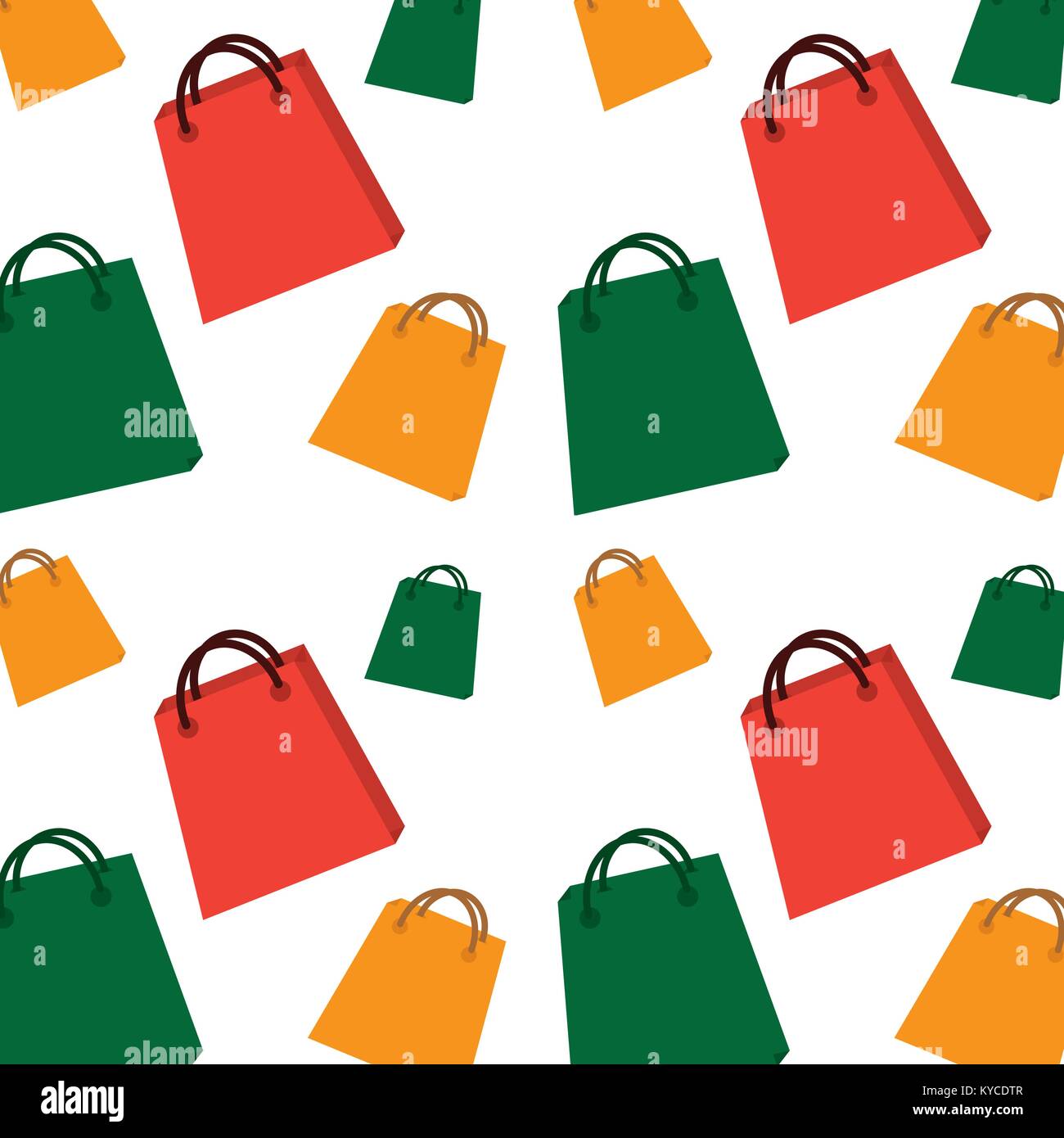 seamless pattern shopping paper bag handle image vector illustration ...