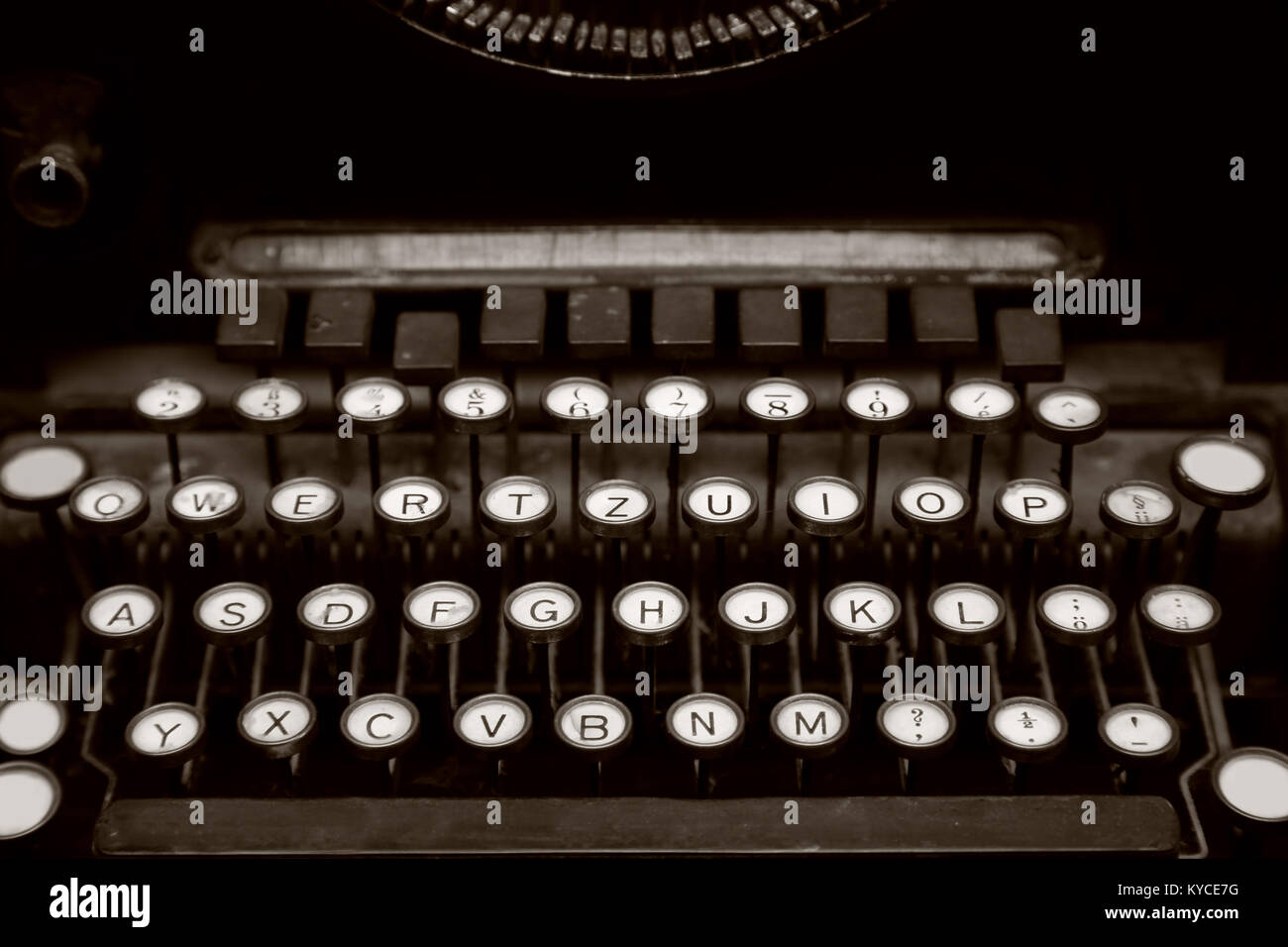 Close up photo of antique German typewriter machine keys Stock Photo ...