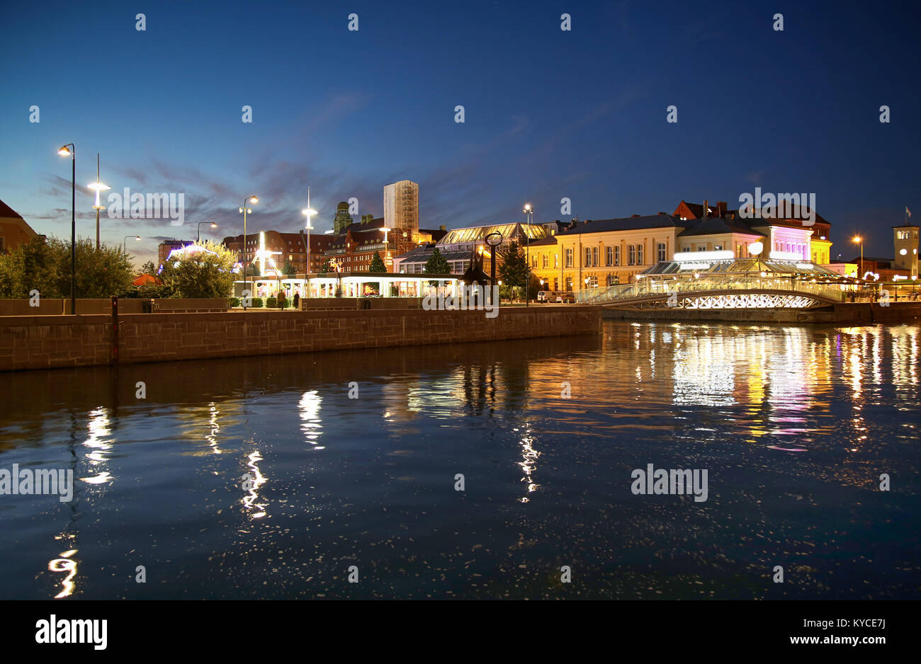 Malmo cityscape downtown night hi-res stock photography and images - Alamy