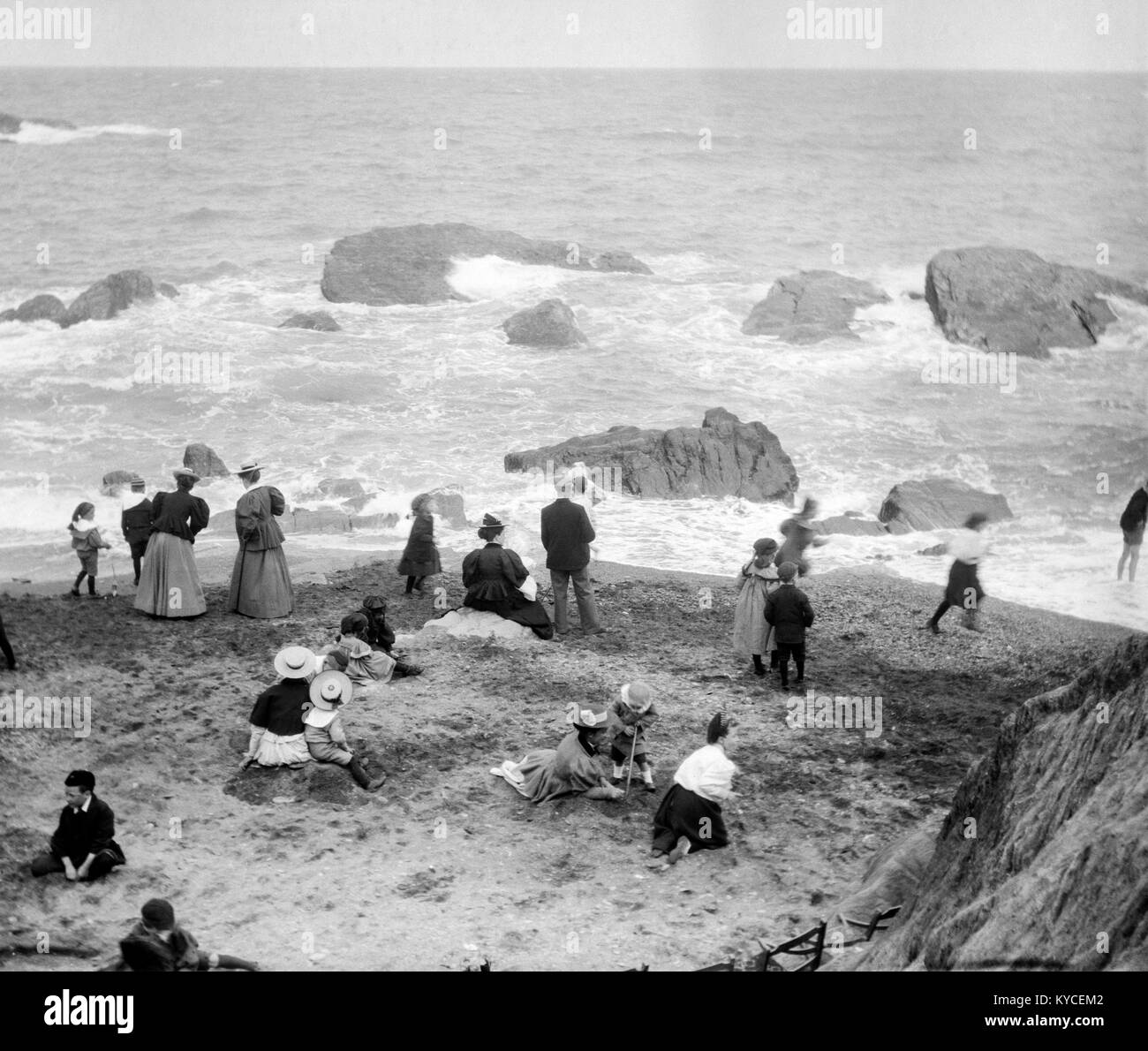 Victorian Seaside Black And White High Resolution Stock Photography and ...