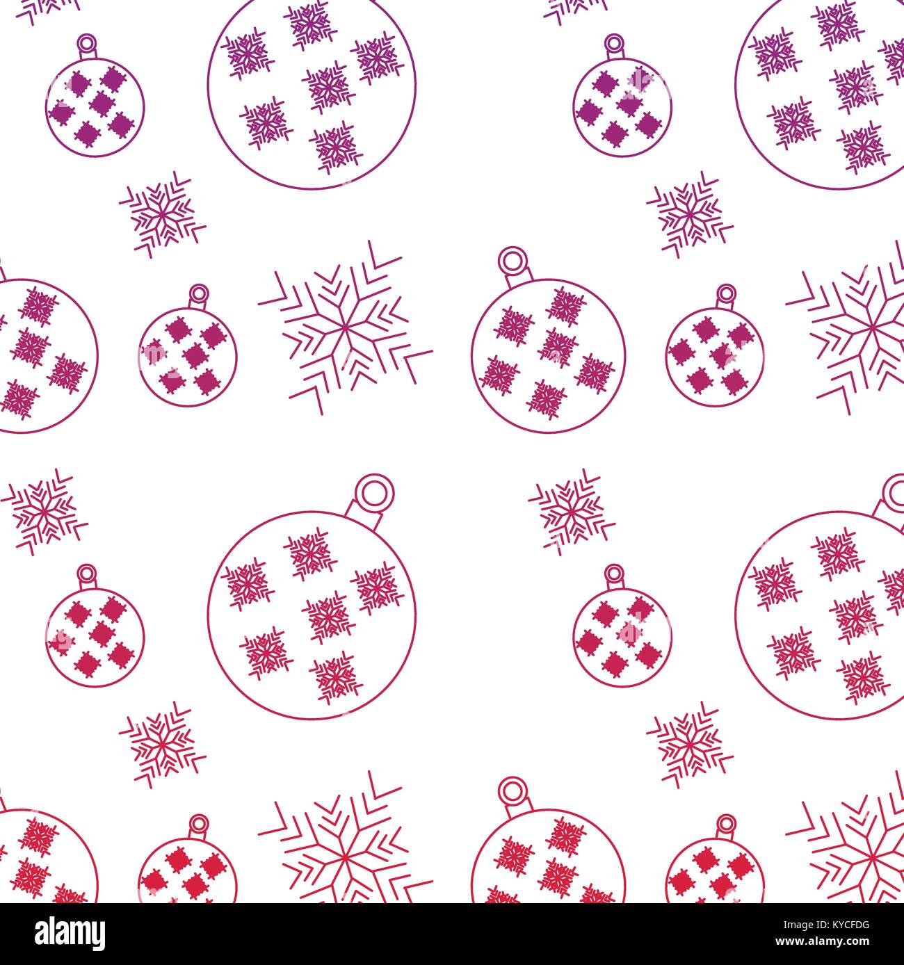christmas balls snowflake decoration ornament pattern vector ...