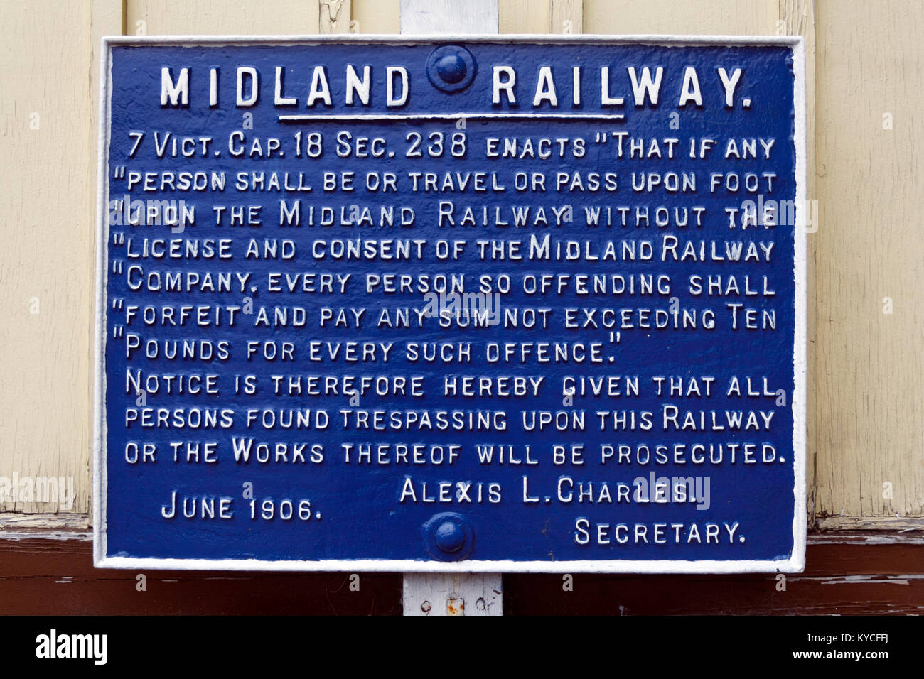 Midland Railway Sign Stock Photo - Alamy