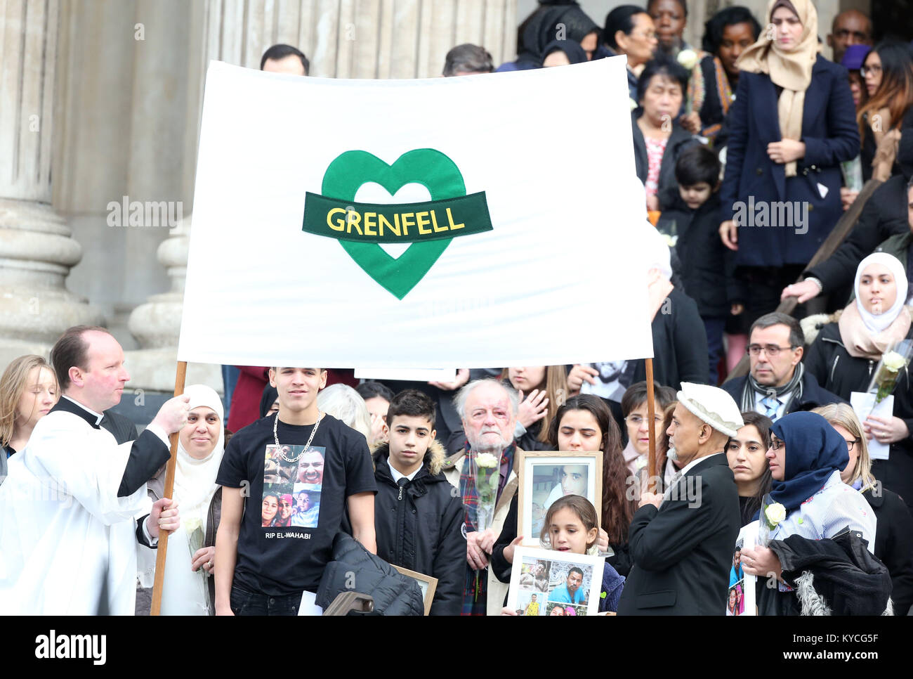 Grenfell Tower National Memorial Service held at St Paul's Cathedral ...
