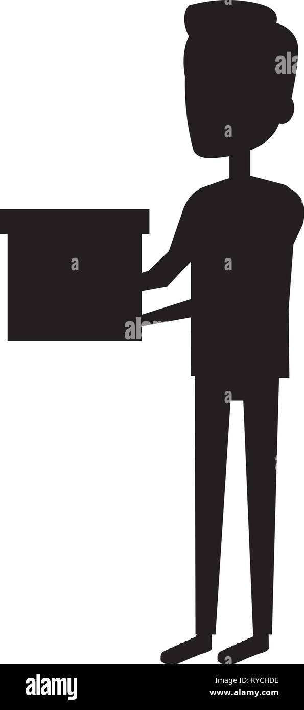 man with box avatar vector illustration design Stock Vector Image & Art ...