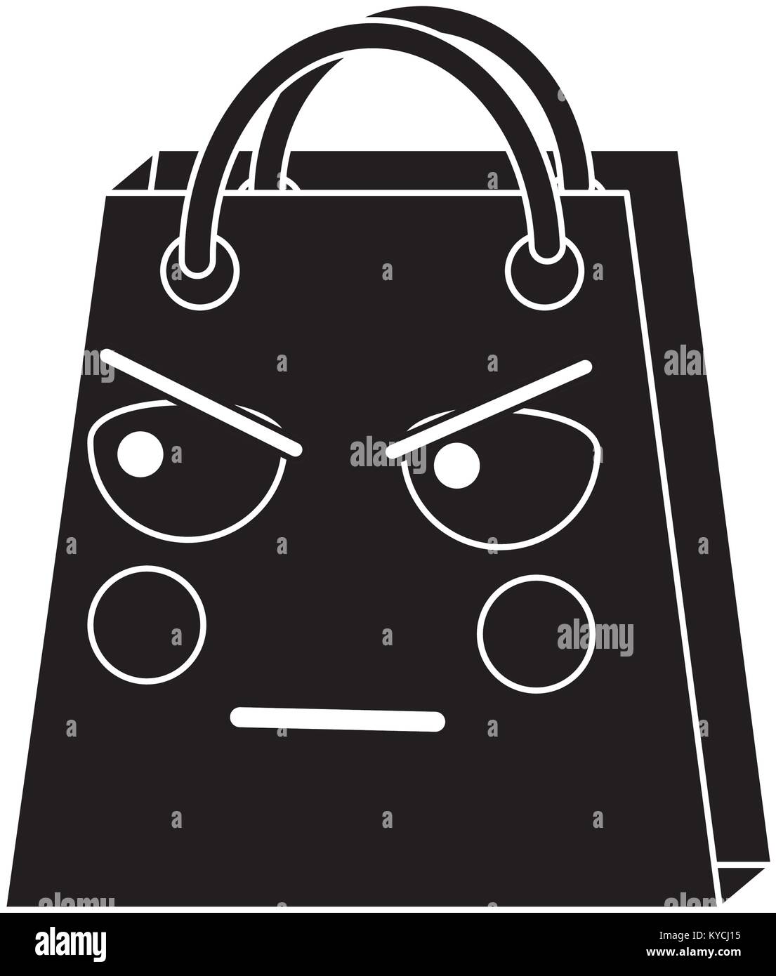 shopping bag angry emoji icon image Stock Vector Image & Art - Alamy
