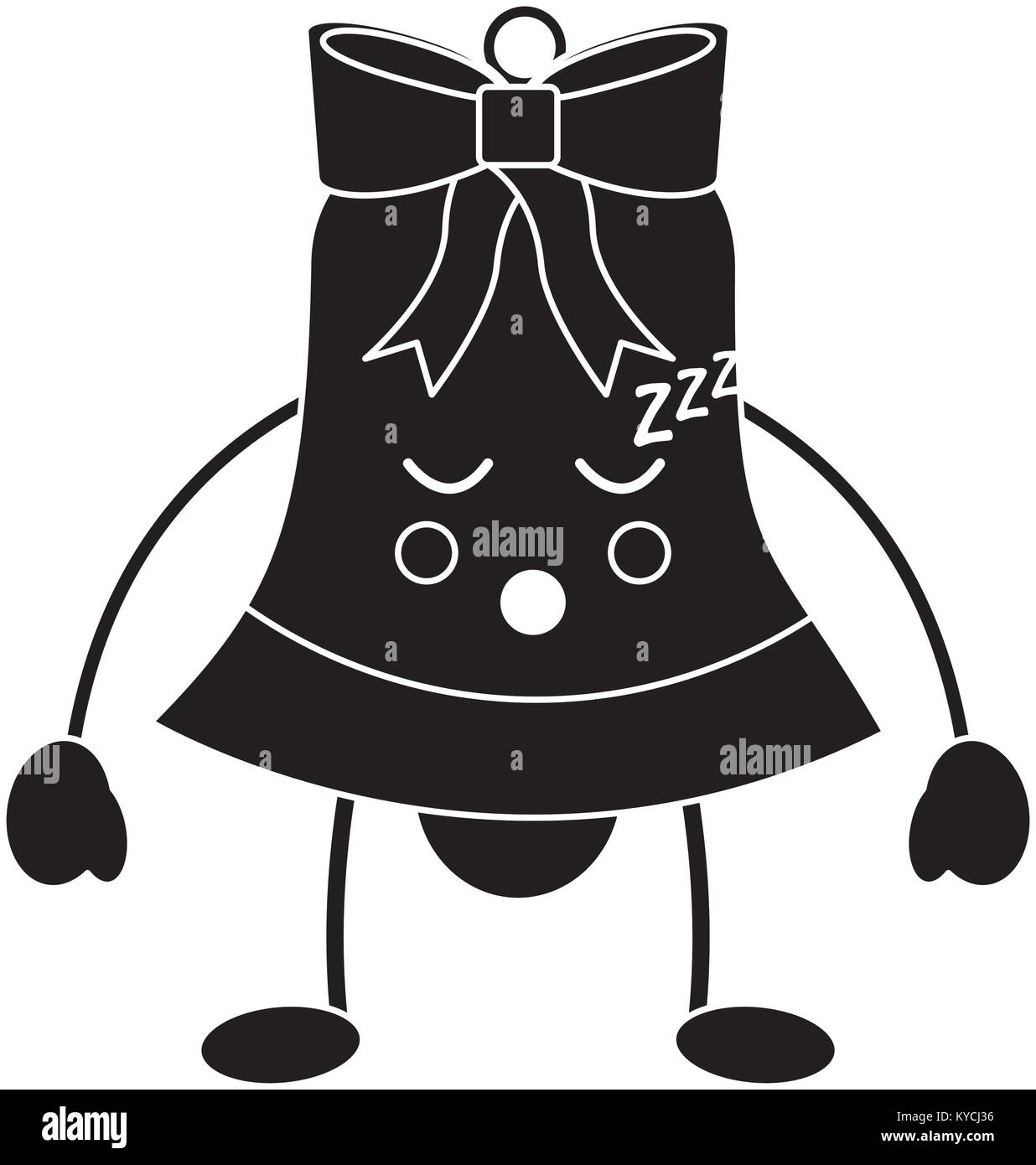 christmas bell sleep emoji icon image Stock Vector Image & Art - Alamy