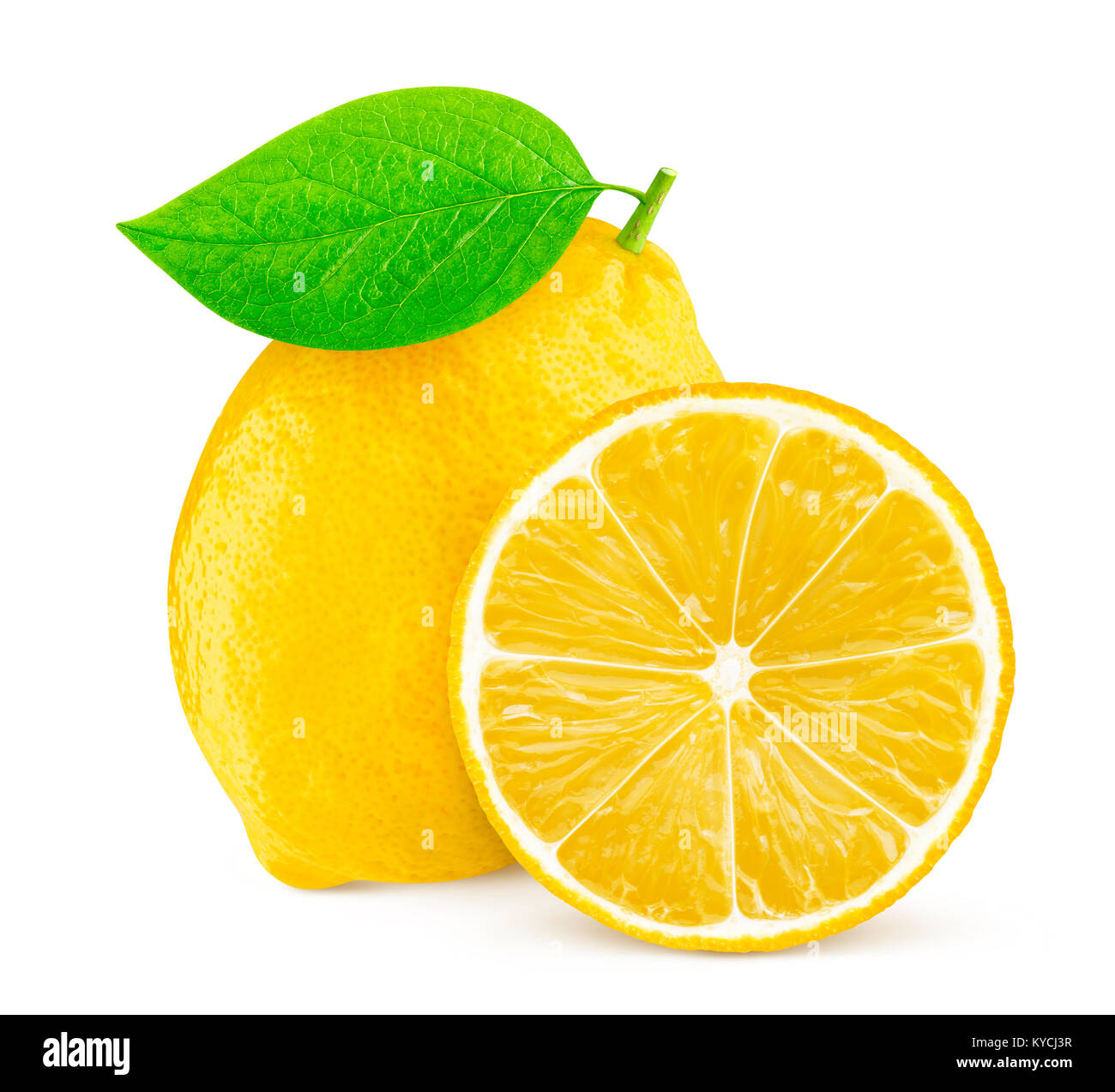 Lemon isolated on white background Stock Photo - Alamy