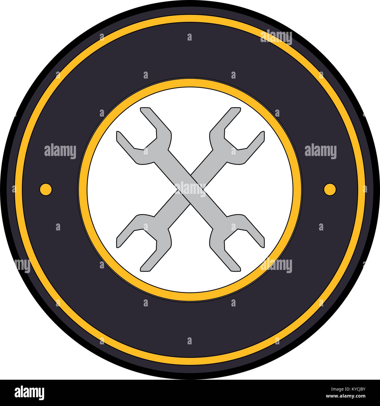 construction traffic signal with tools vector illustration design Stock ...