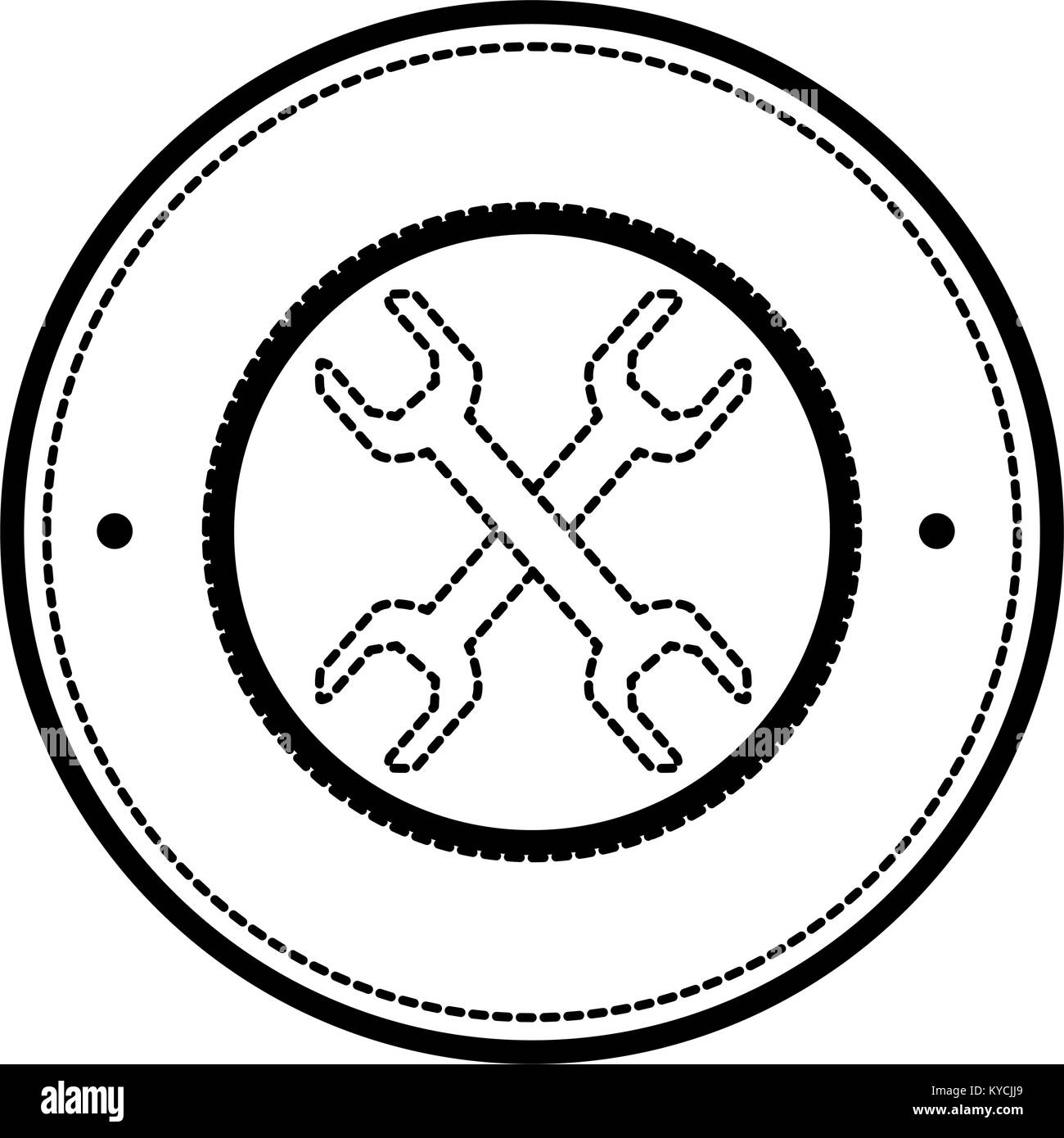 construction traffic signal with tools vector illustration design Stock ...