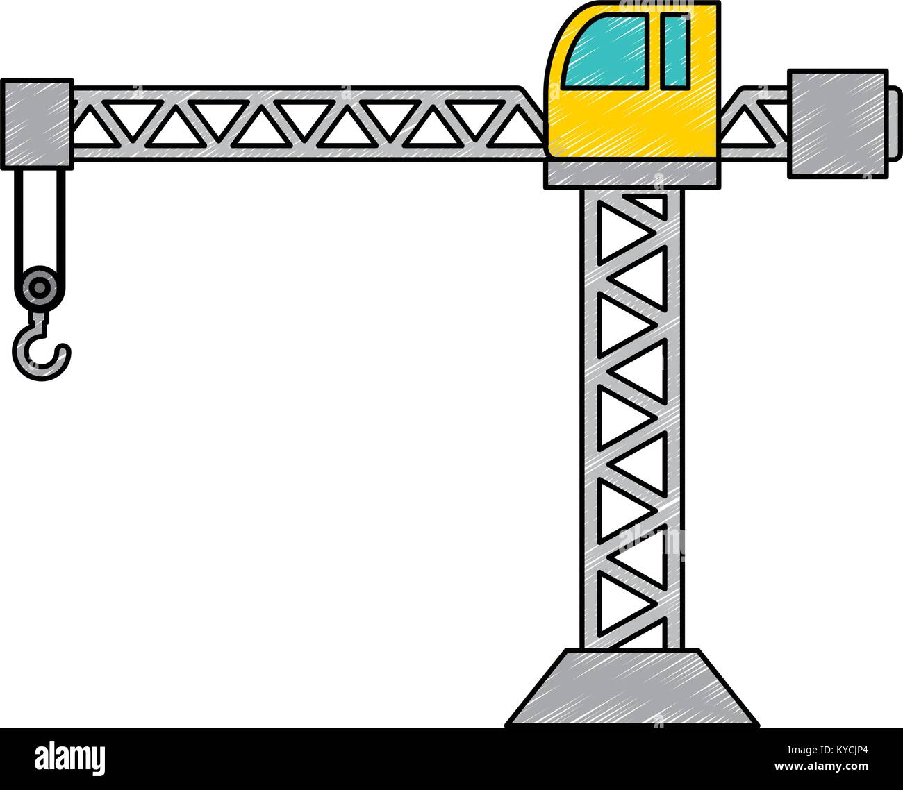 Tower Crane Drawing For Kids