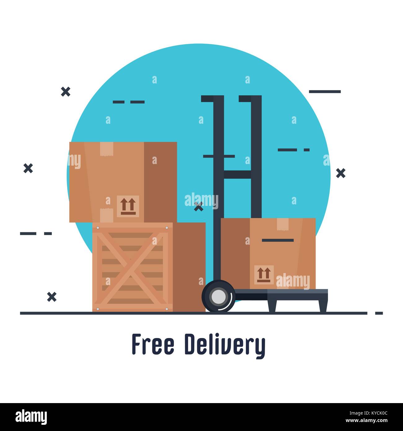 delivery service cart icon Stock Vector Image & Art - Alamy