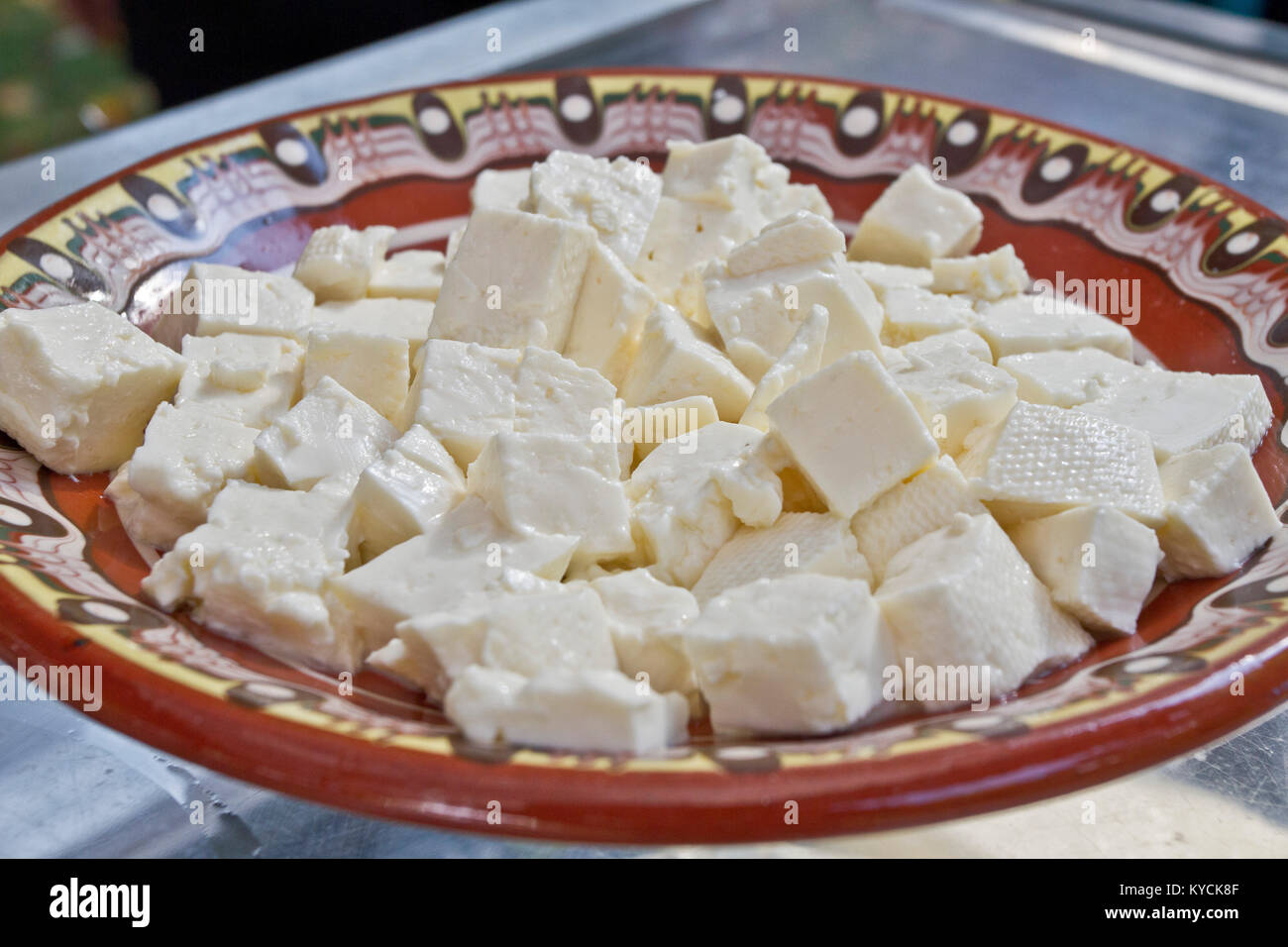 White brine cheese from cow, goat or sheep milk ready for eating ...