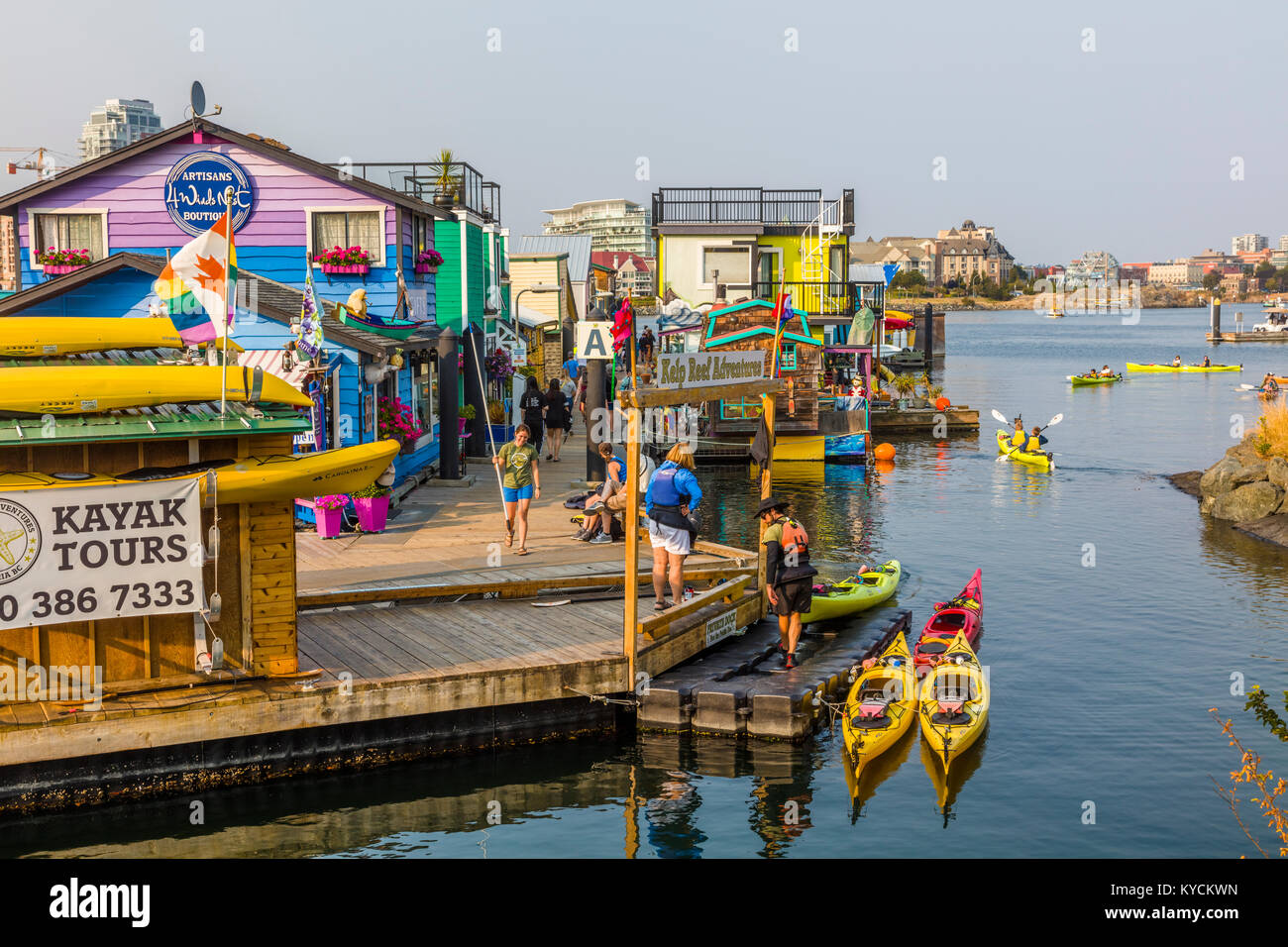 Fisherman's Wharf in Victoria Canada a tourist attraction with food ...