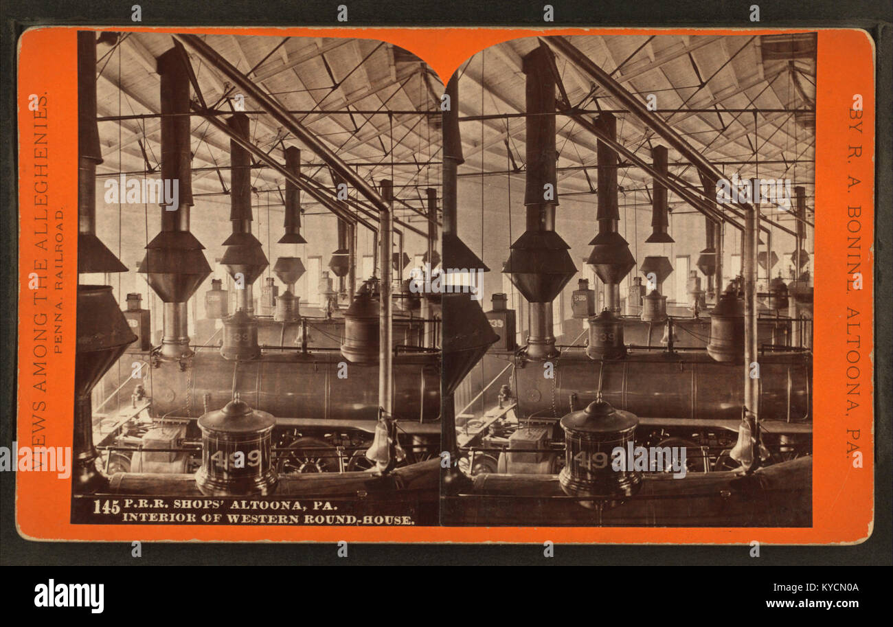 This image shows the interior of the western round-house at the P.R.R ...