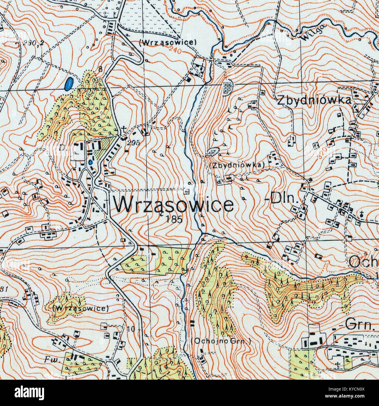 A Polish tourist map or guide showing the Swoszowice and Wrząsowice ...
