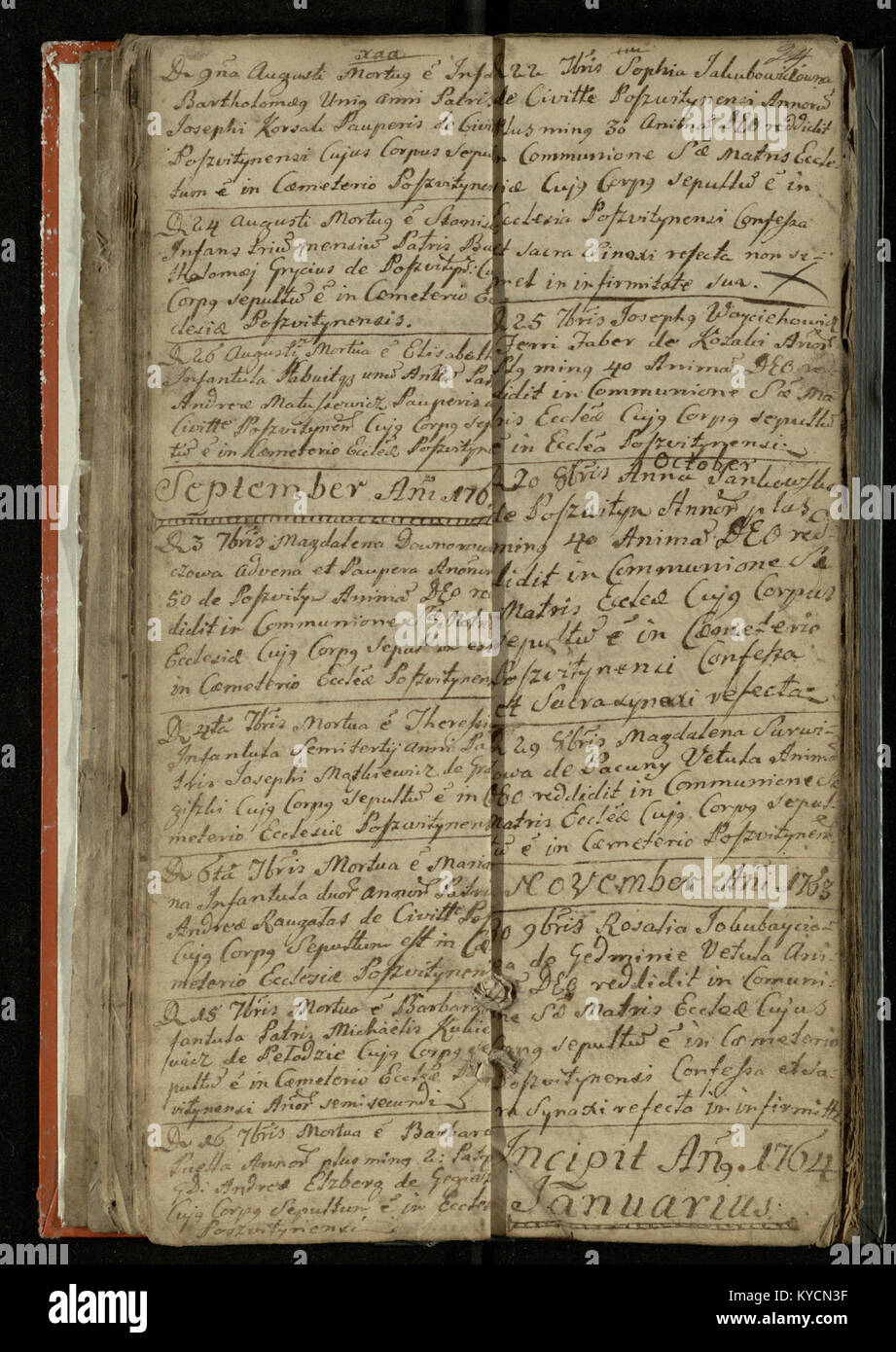 A parish death register from Pašvitinys Roman Catholic Church in ...