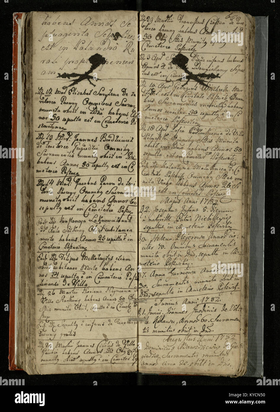 A Roman Catholic Parish death register from Pasvitinis, Lithuania ...