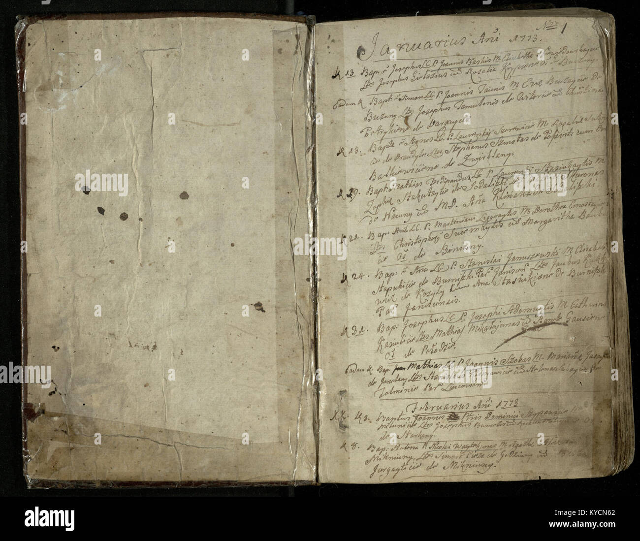 Historical church register book hi-res stock photography and images - Alamy
