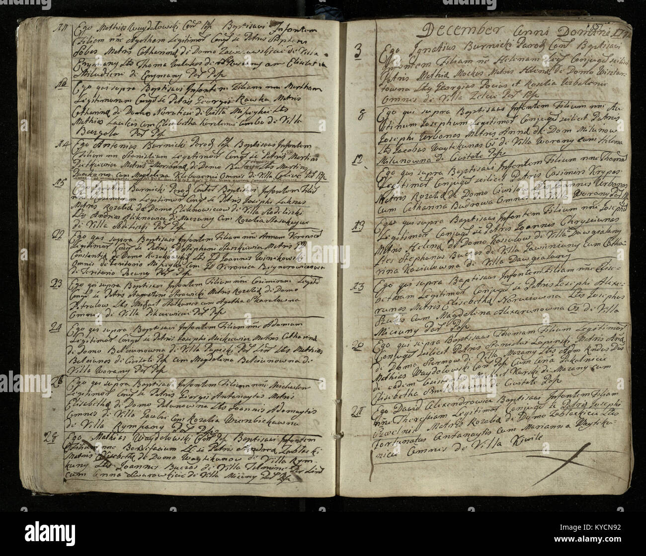 A baptism record book from Pašvitinio Roman Catholic Church for 1773 to ...