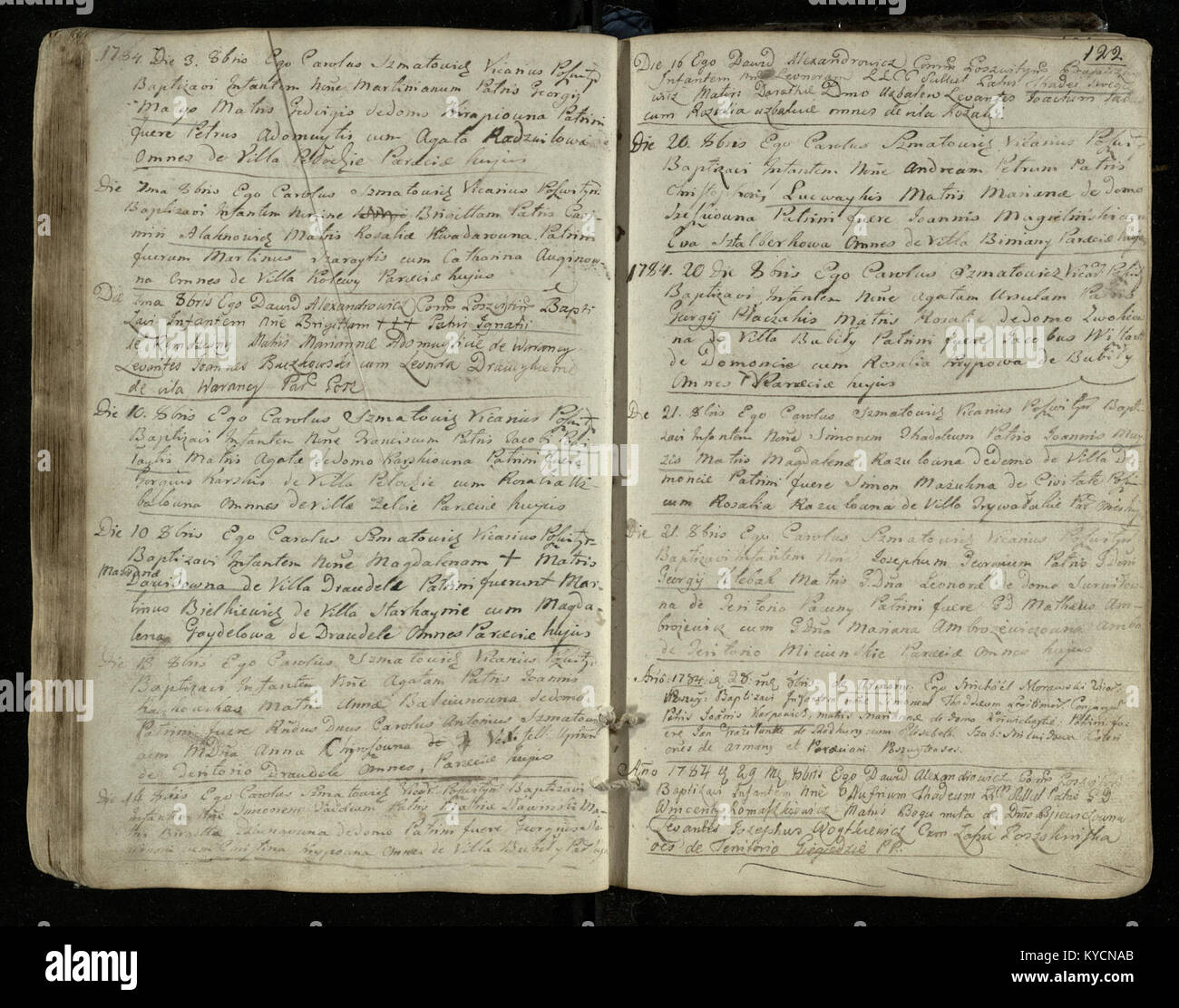 Historical baptismal register from Pašvitinis Roman Catholic Parish ...