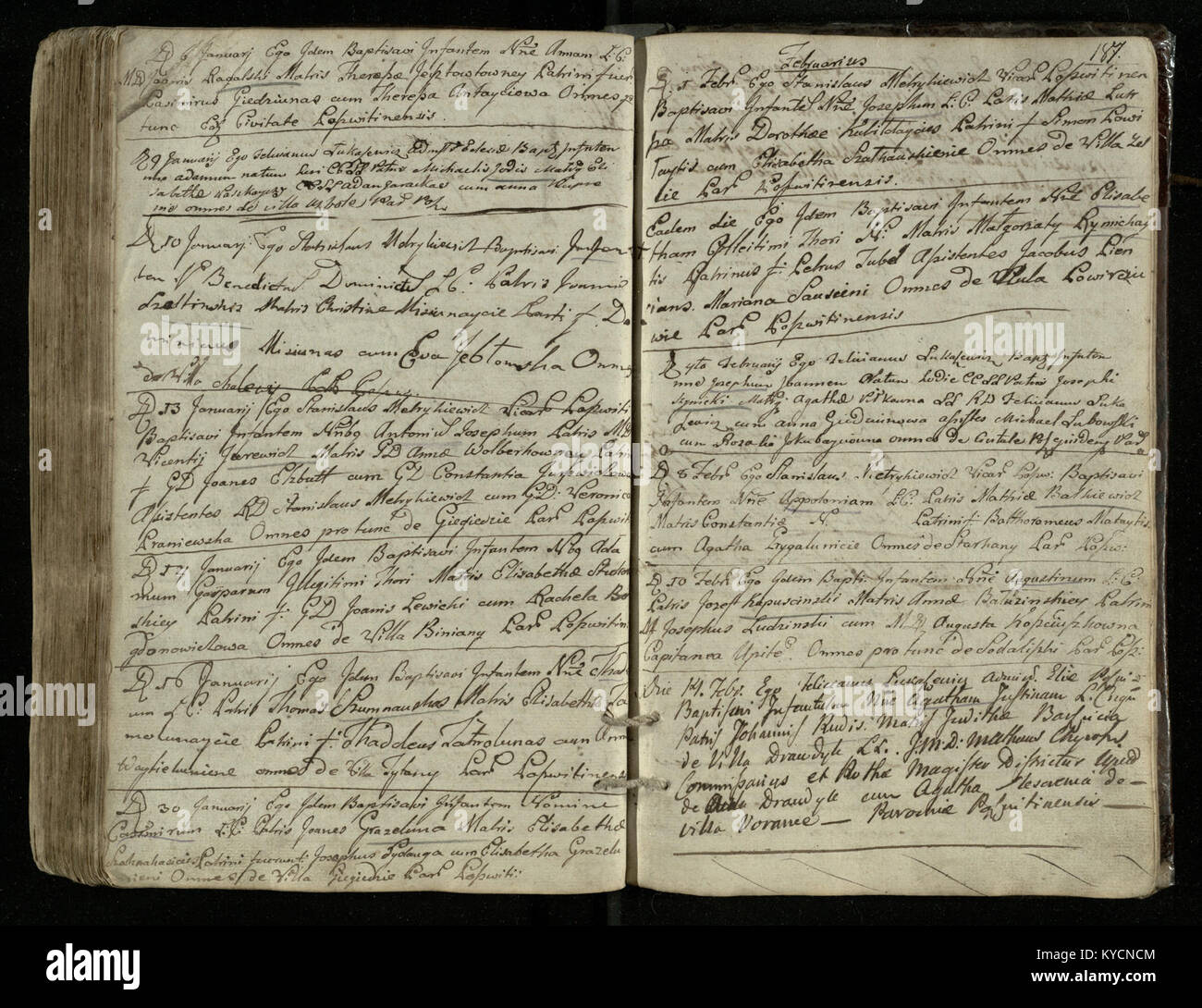 A record book from the years 1773-1793, detailing baptisms in the ...