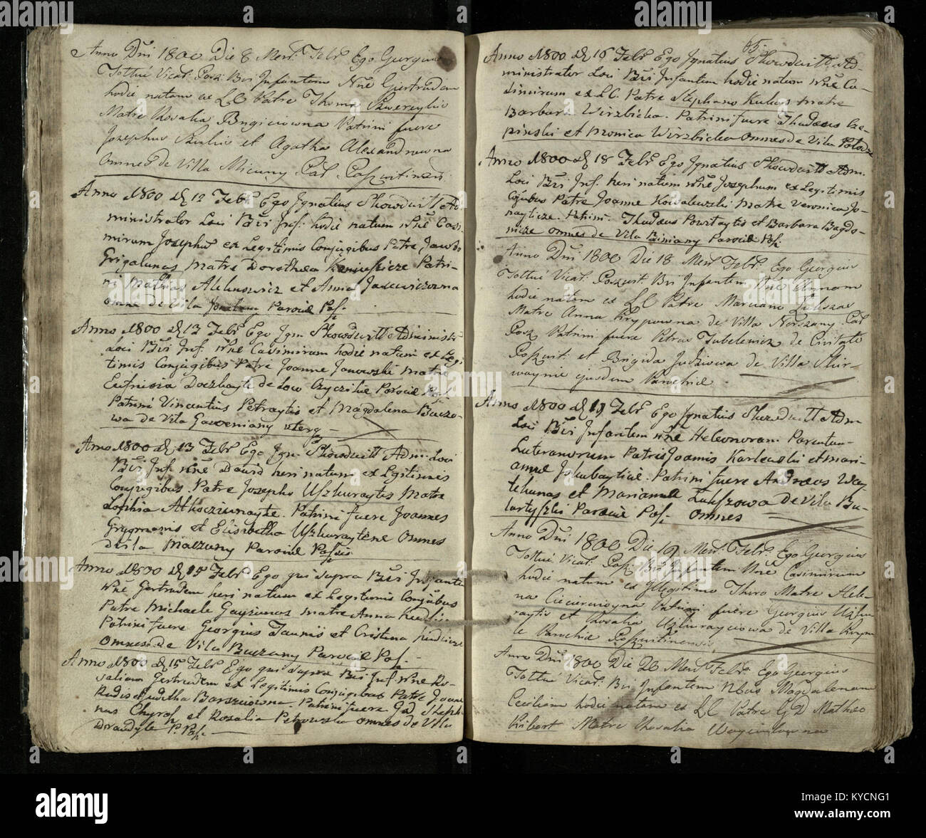 This 1793-1811 baptismal register from Pasvitinio RKB documents ...