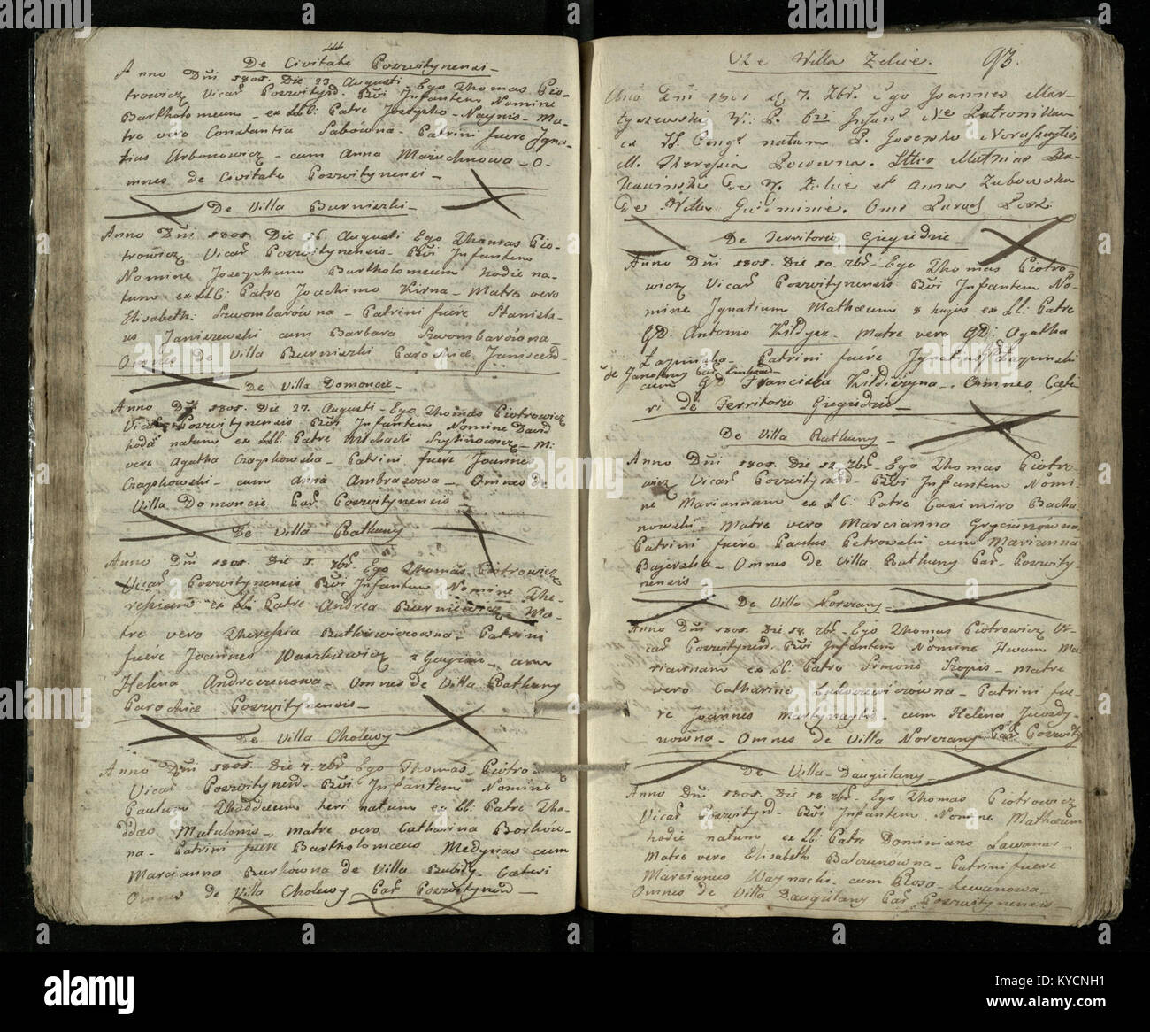 Baptism register book from Pašvitinis Roman Catholic Parish dated 1793 ...