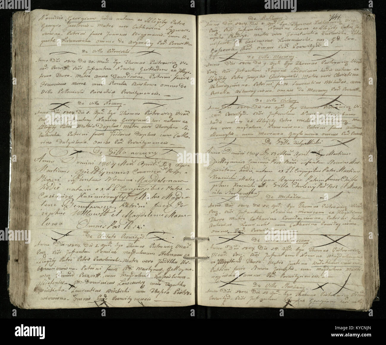 A baptismal record book from Pašvitinys Roman Catholic Parish covering ...