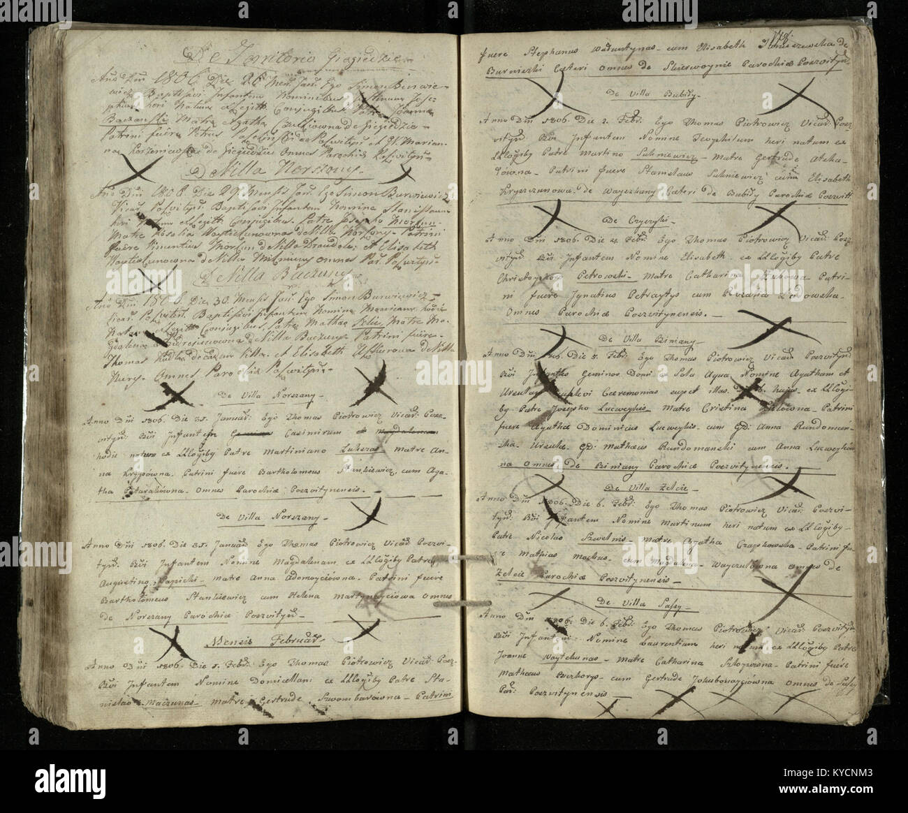 A baptismal register from Pašvitinys Roman Catholic Parish documenting ...