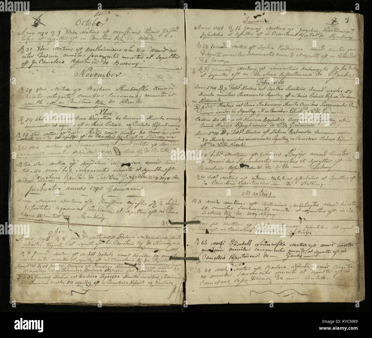 Catholic archival records hi-res stock photography and images - Alamy