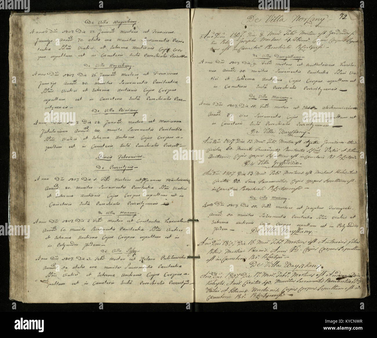 This entry refers to a historical document, specifically a death record book ('mirties metriku ...