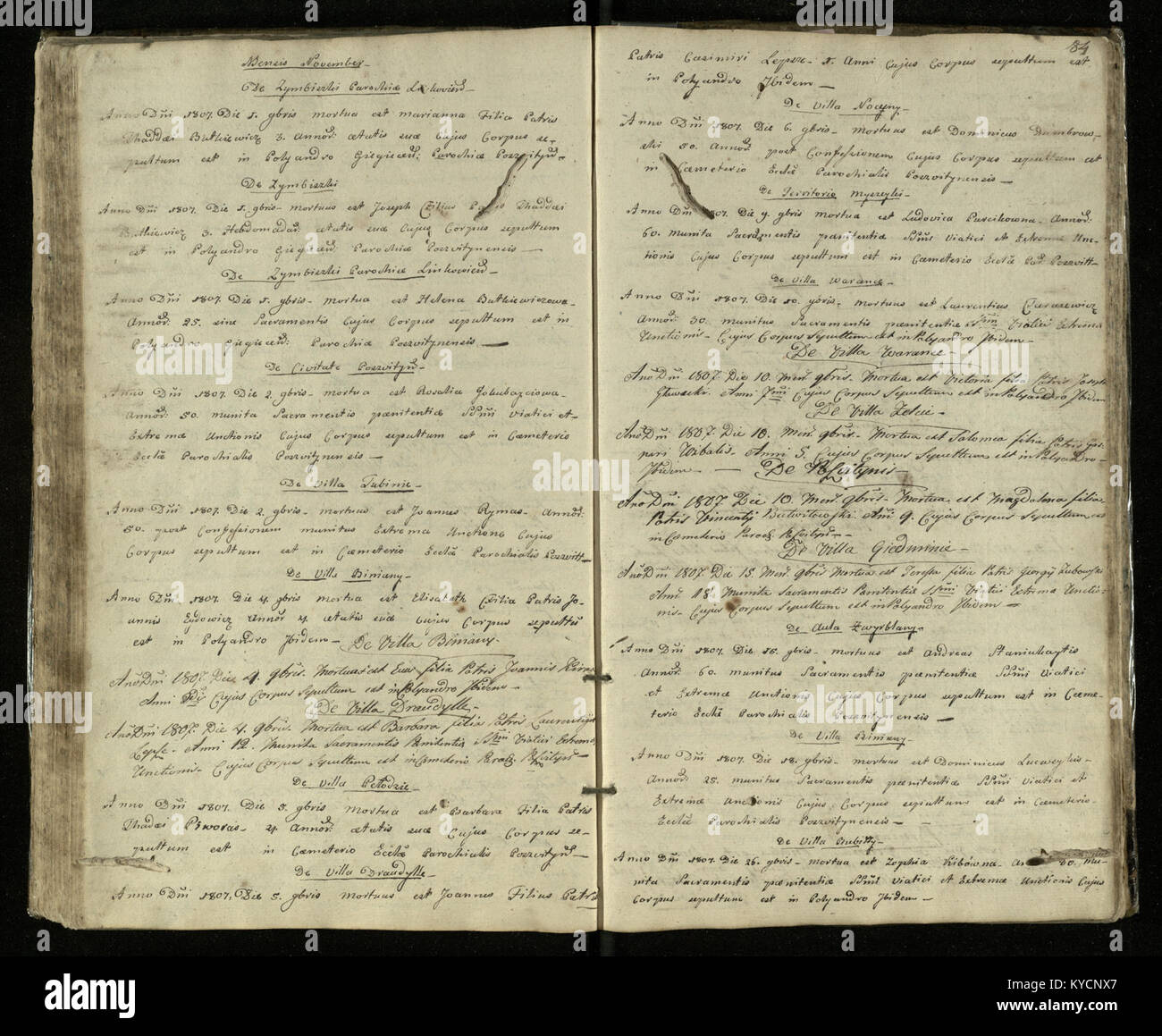 The Pasvitinio RKB death register book, covering the years 1793-1812 ...