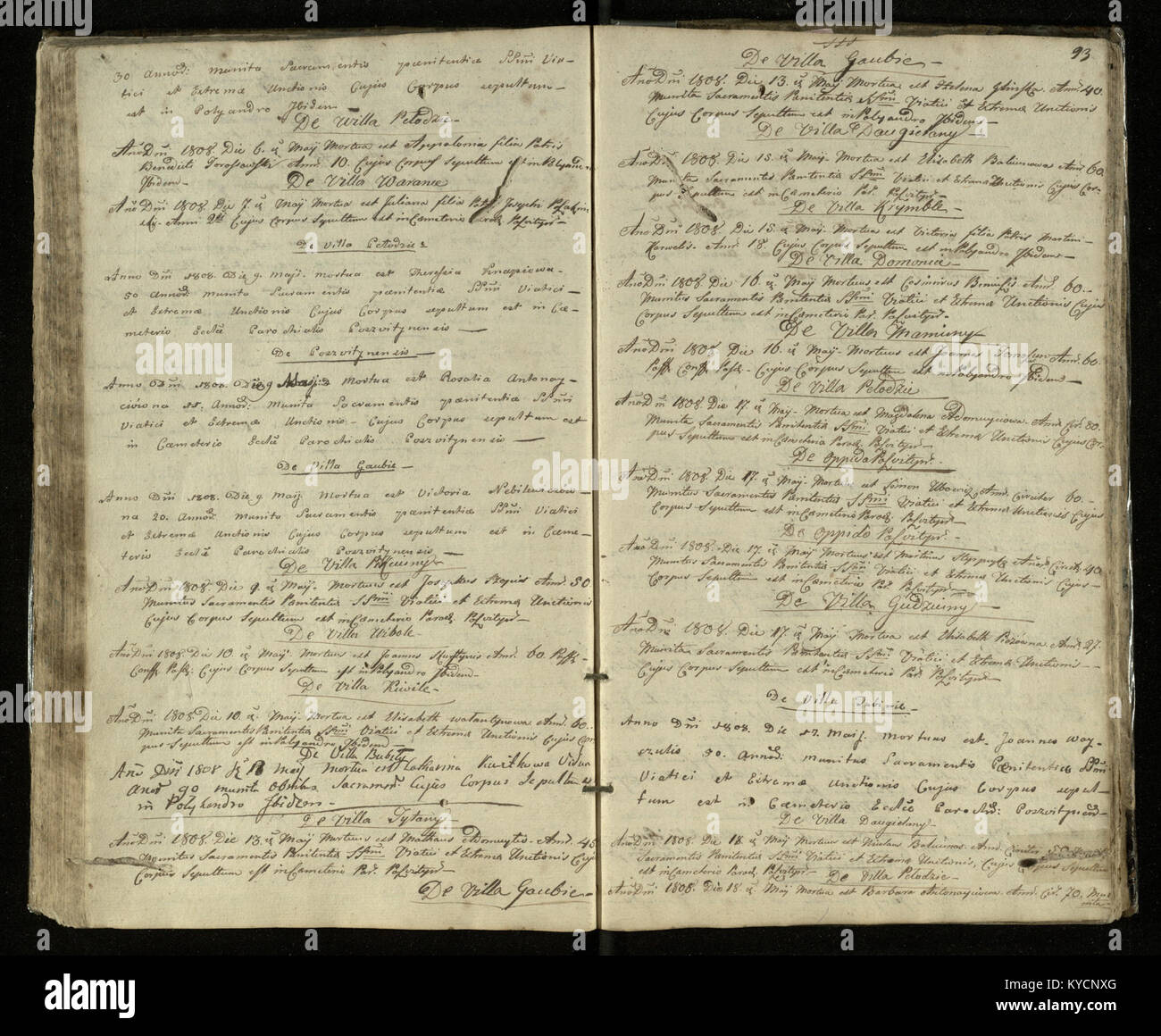 A parish death record from Pašvitinys Roman Catholic Church in ...