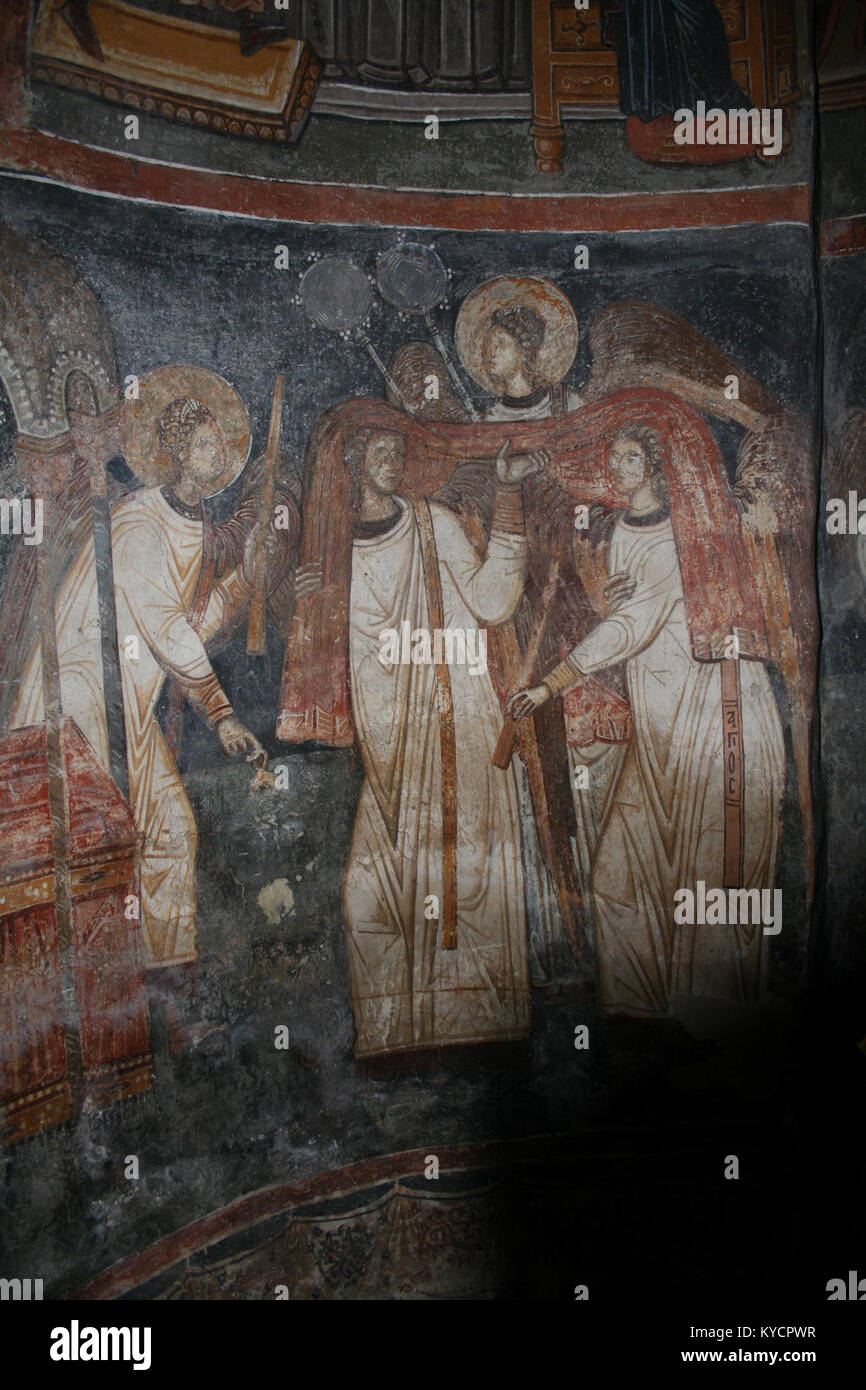 A fresco from St. Demetrius Church in Markova Sušica showing scenes ...