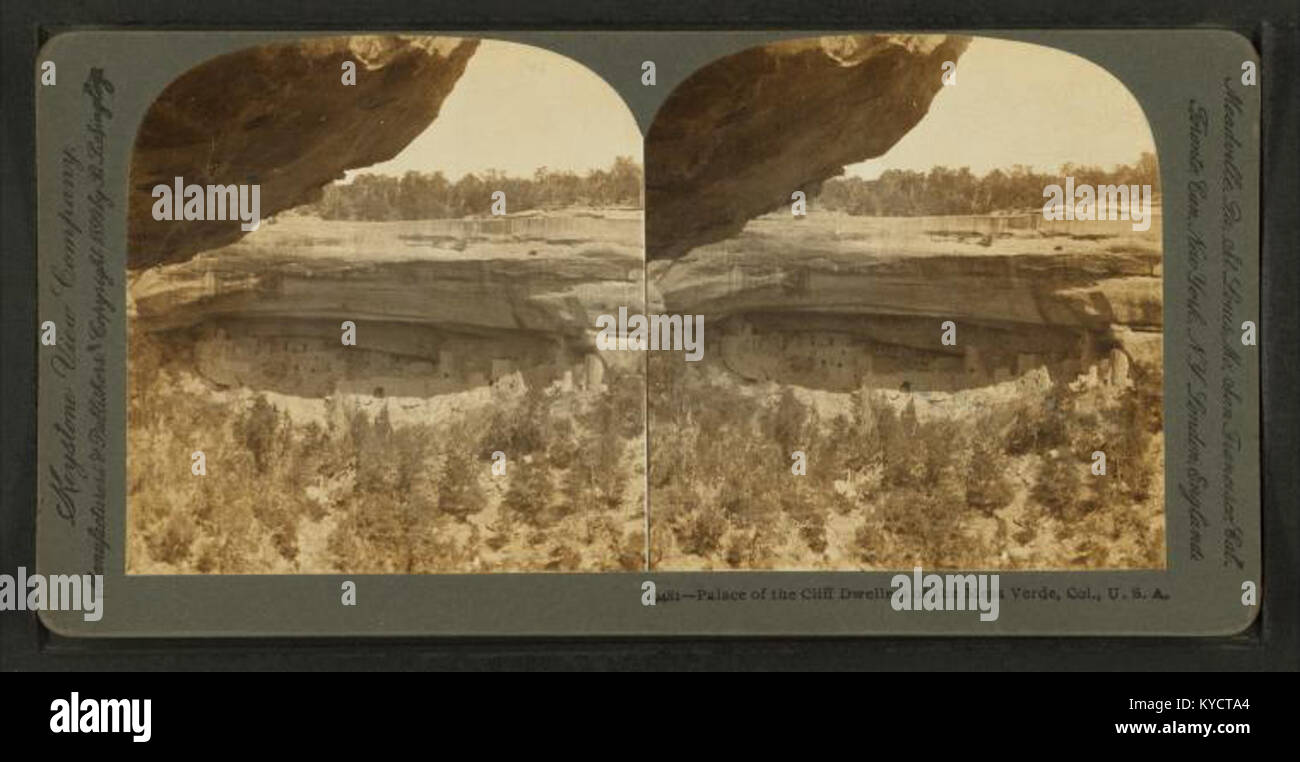 The Palace of the Cliff Dwellers in Mesa Verde, Colorado, is a well ...