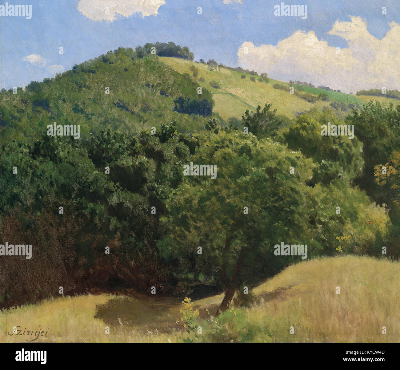 Pal Szinyei-Merse Hügellandschaft Stock Photo - Alamy