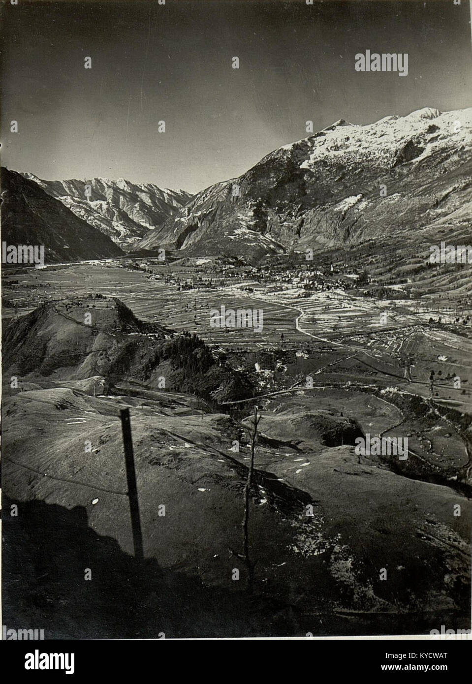 This panoramic view of the Flitscher Basin shows a strategic military ...