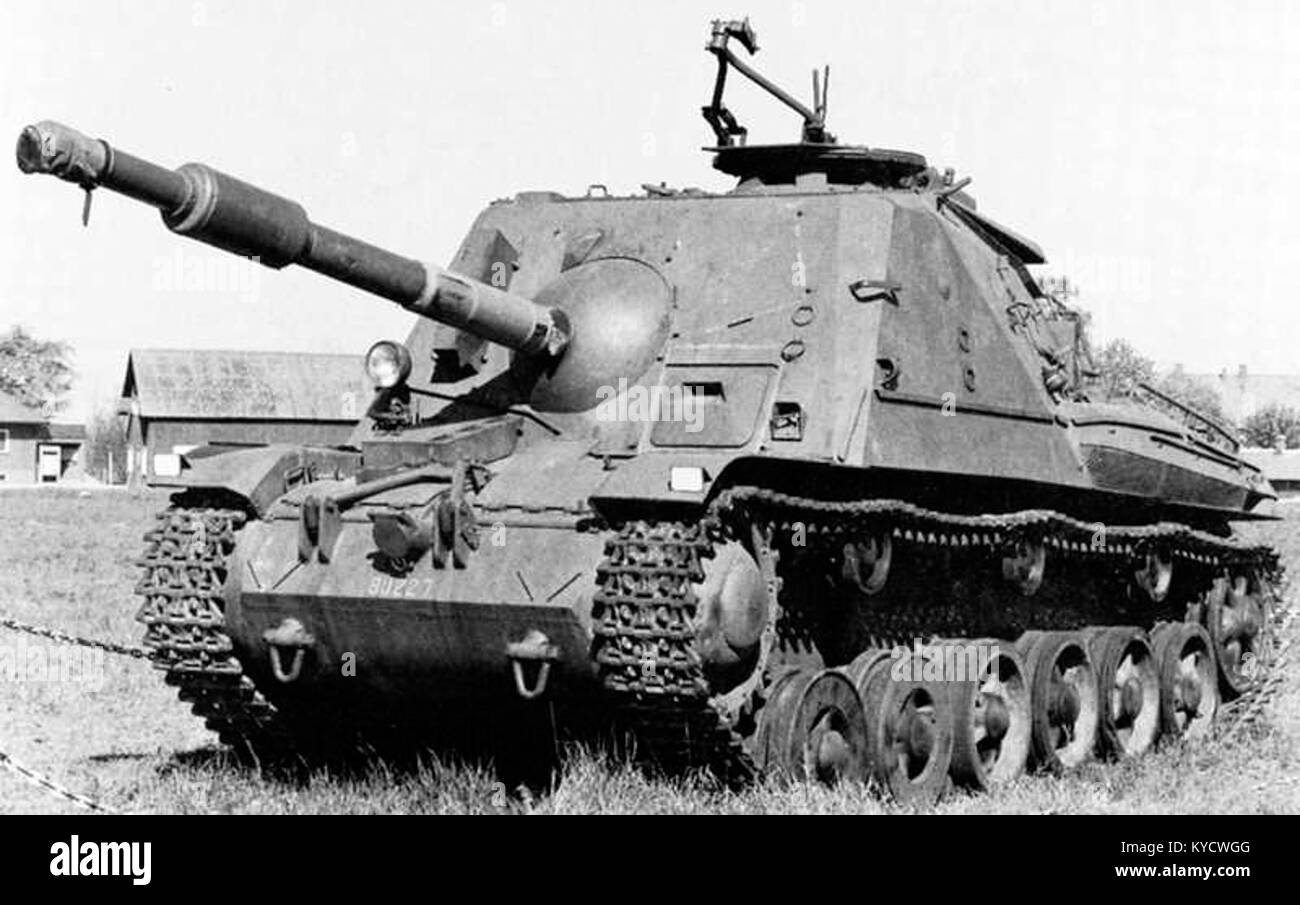 Photograph of a Swedish Pansarvärnskanonvagn m/43 tank destroyer, an ...
